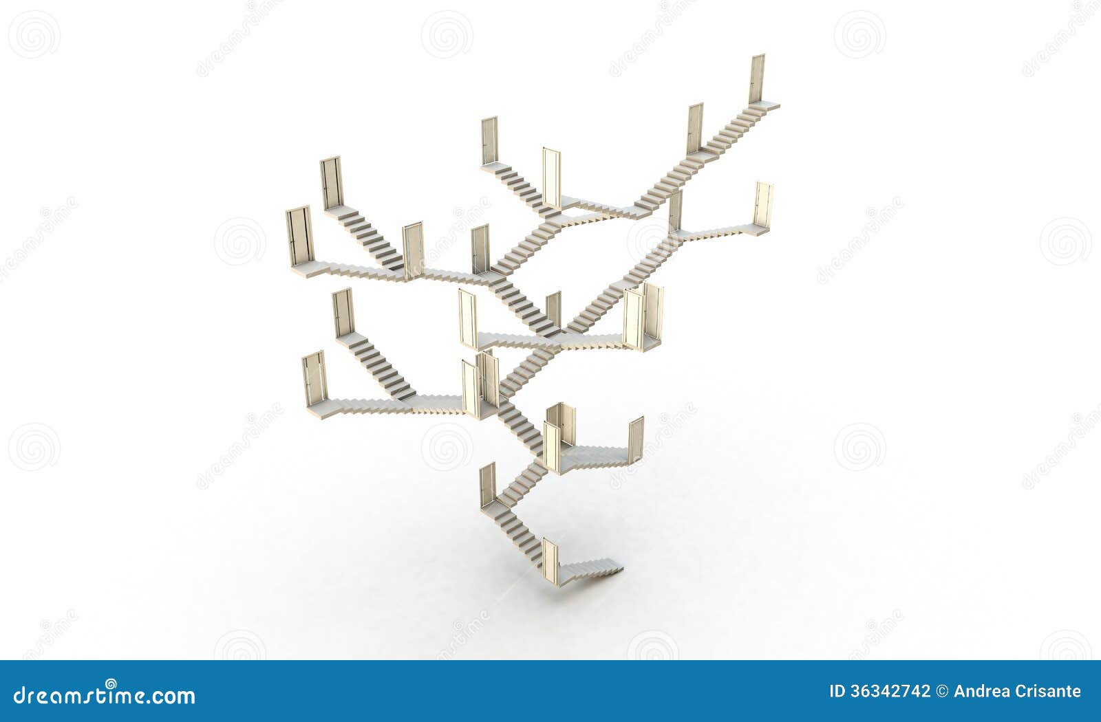 Stairs maze stock illustration. Illustration of staircase - 36342742