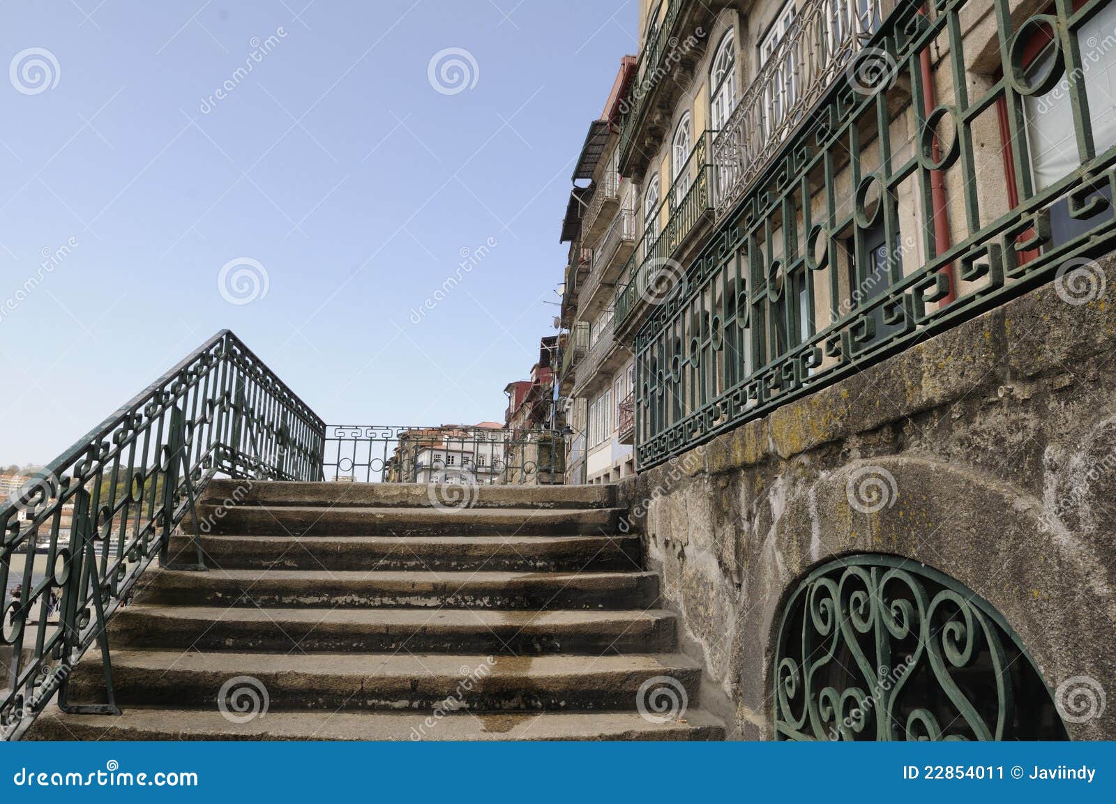 Stairs in Oporto stock image. Image of buildings, nice - 22854011