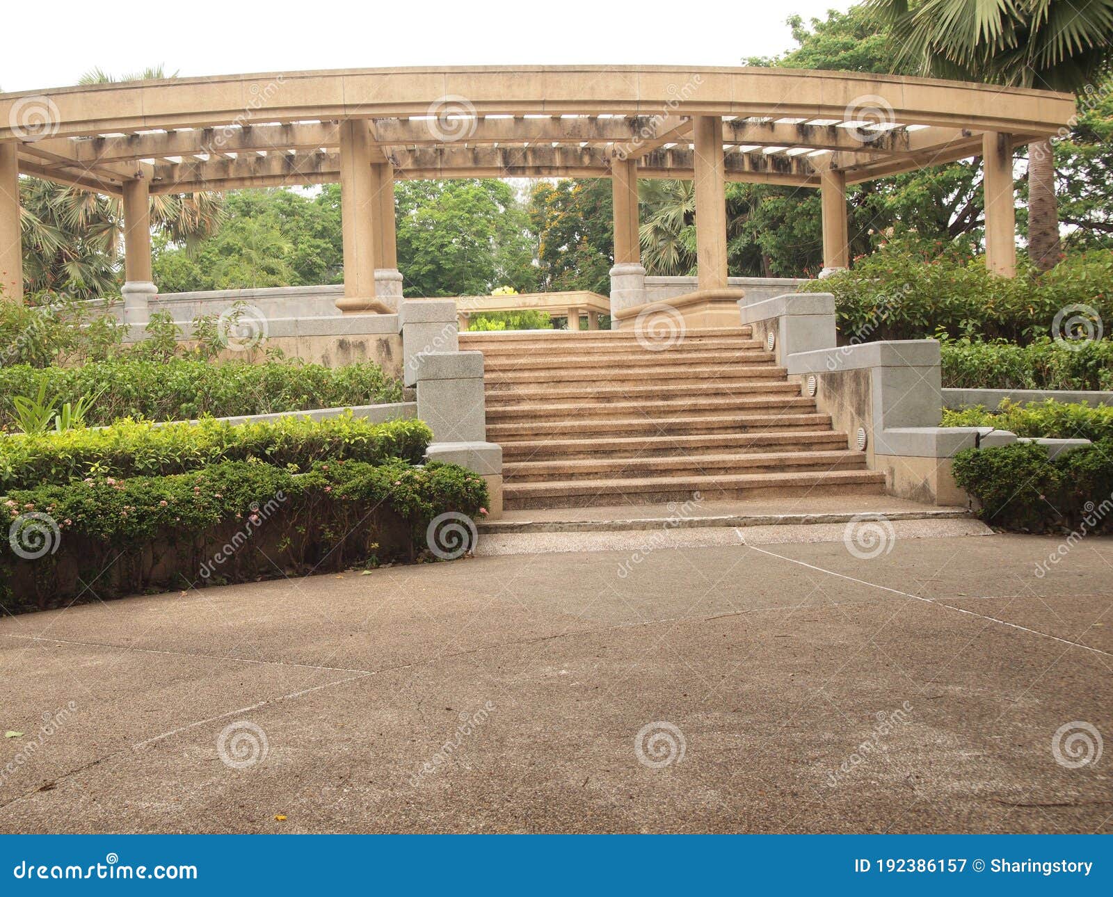 Stairs in park stock image. Image of staircase, stone - 192386157