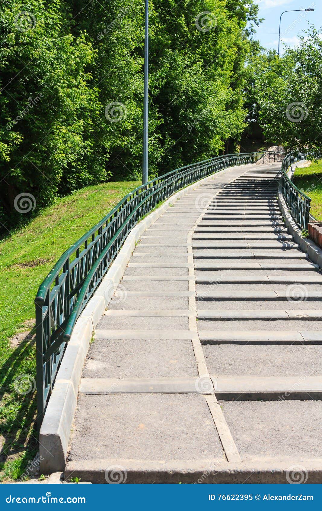 Stairs in the park stock image. Image of park, landscape - 76622395