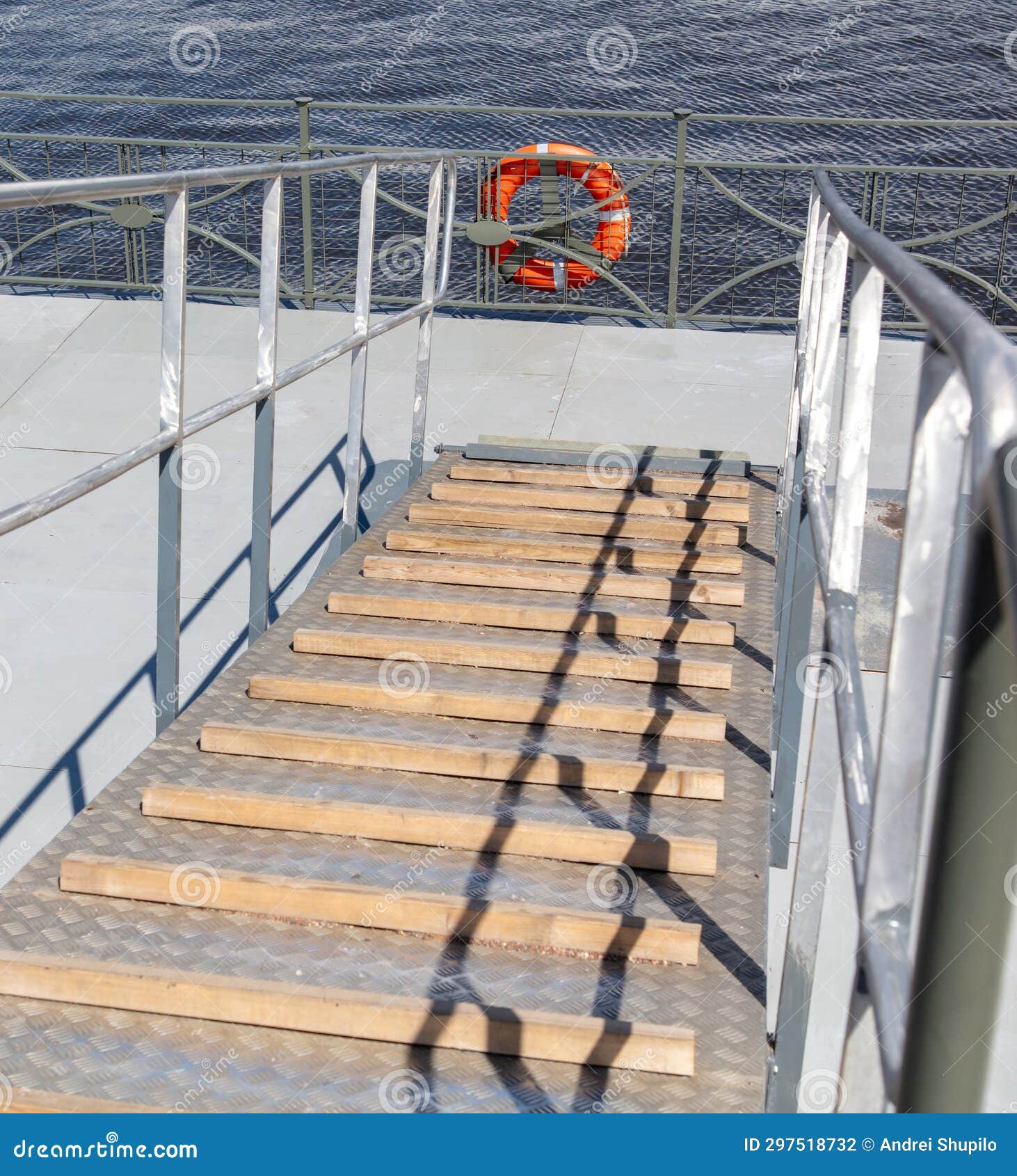 Stairs on the Pier Leading To the Sea Stock Photo - Image of nature ...