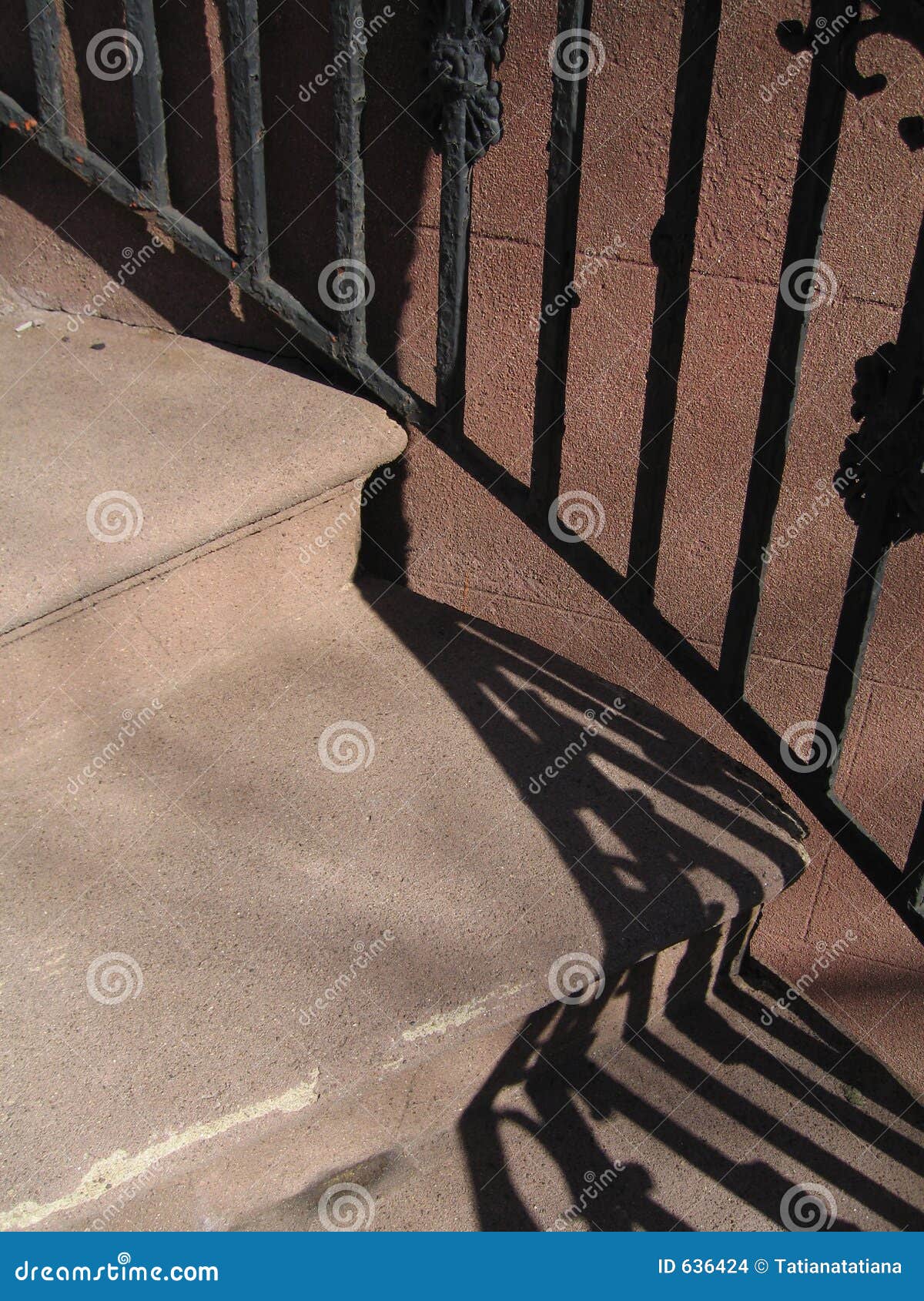 Stairs and Rail with Shadow Stock Photo - Image of railing, bannister ...
