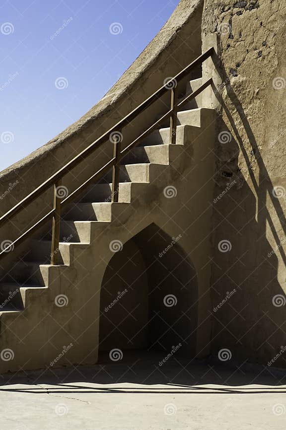 Stairs of Restored Fort stock photo. Image of outdoor - 4062984