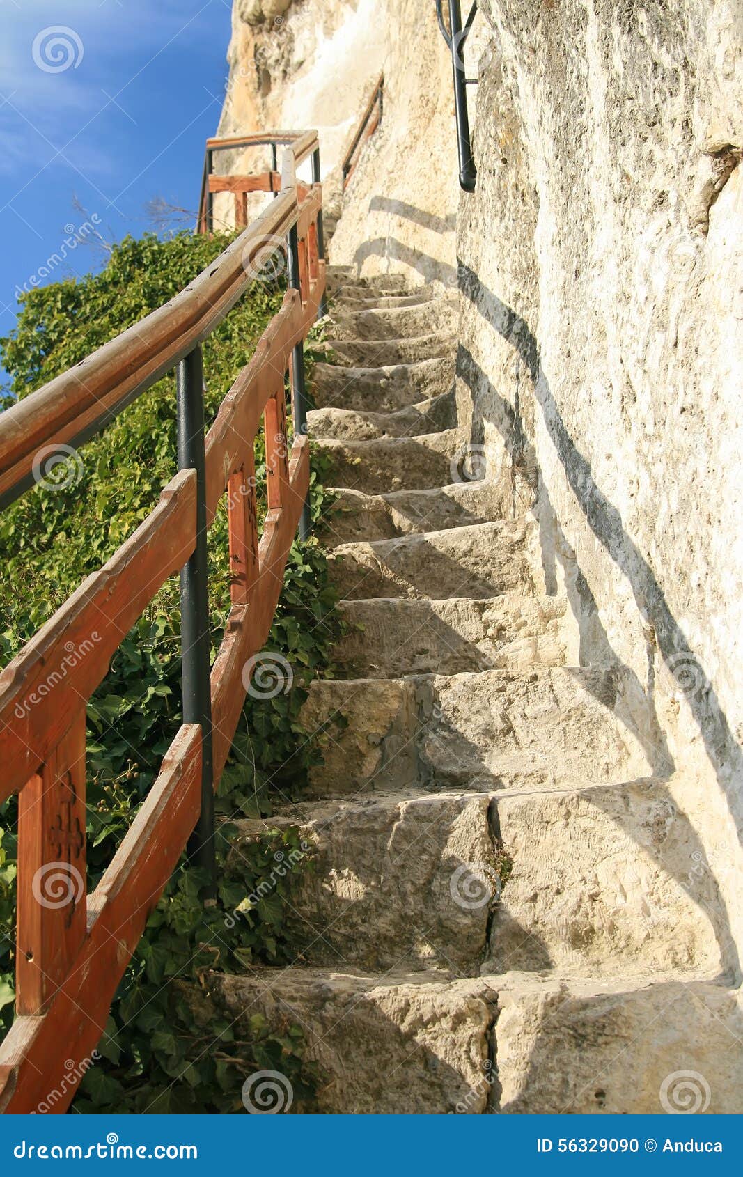 Stairs at rock monastery stock photo. Image of nunnery - 56329090