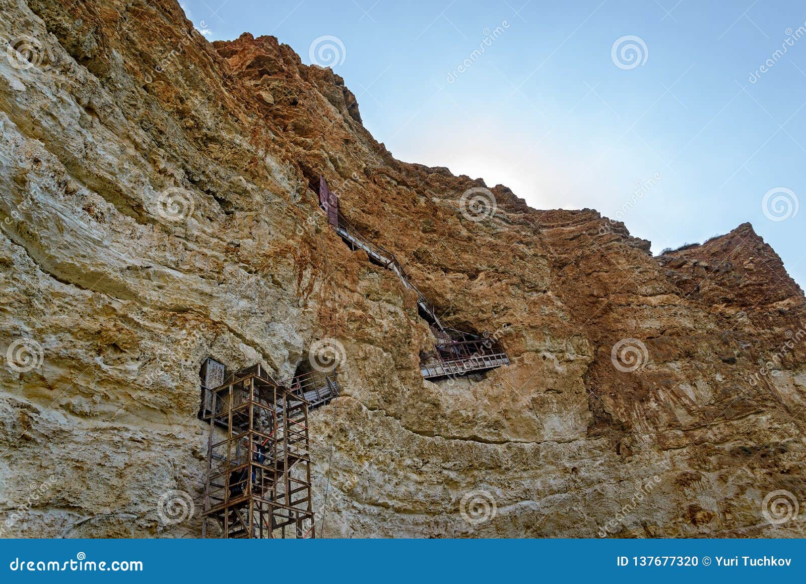 The stairs in the rock stock photo. Image of step, tourism - 137677320