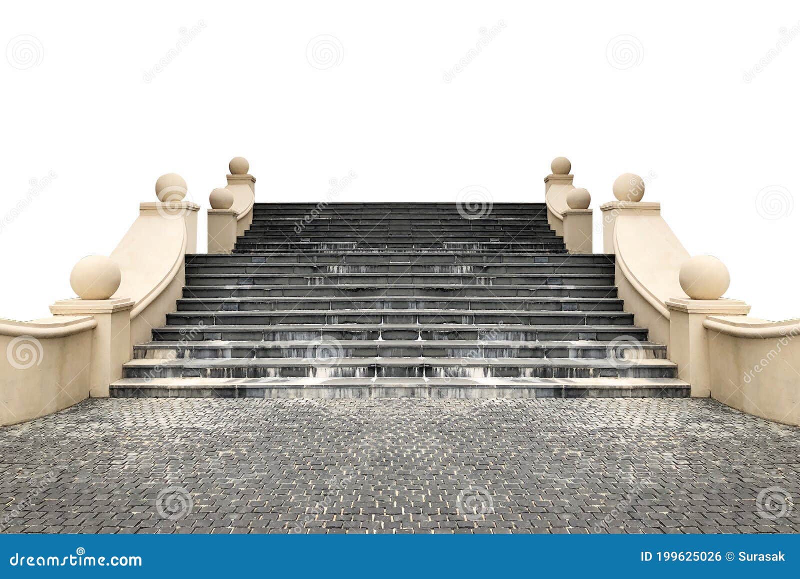 Stairs Roman Style on White Background Stock Photo - Image of outdoor ...