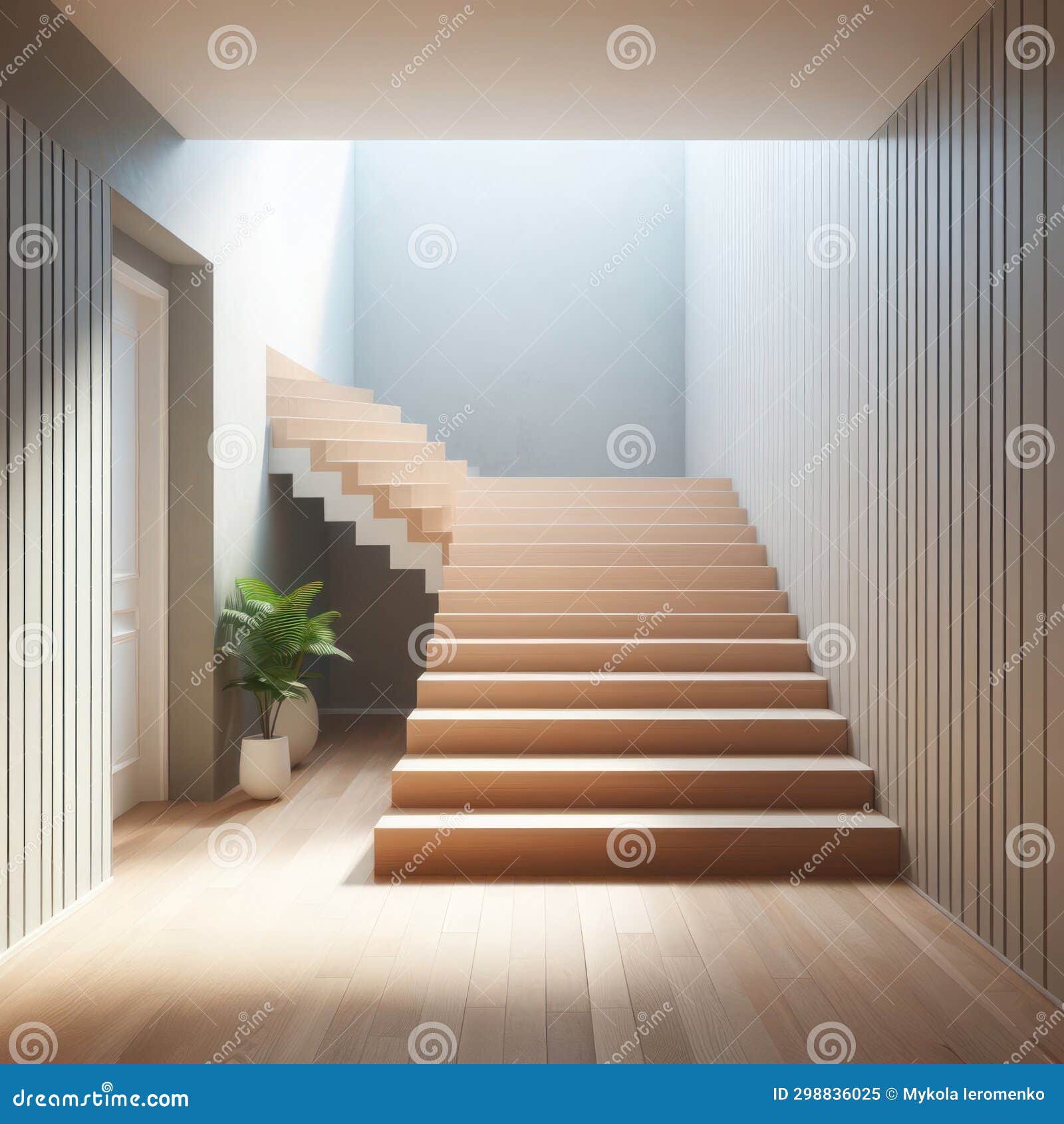 Stairs in the Room Going To the Top. Stock Illustration - Illustration ...