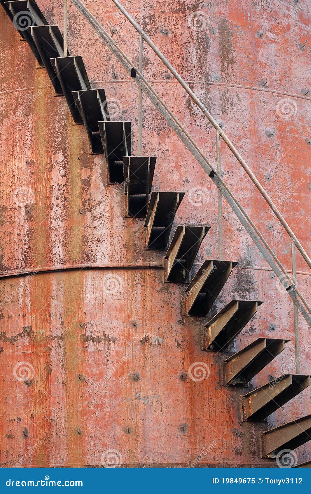 Stairs on a Rusted Industrial Structure Stock Image - Image of heavy ...