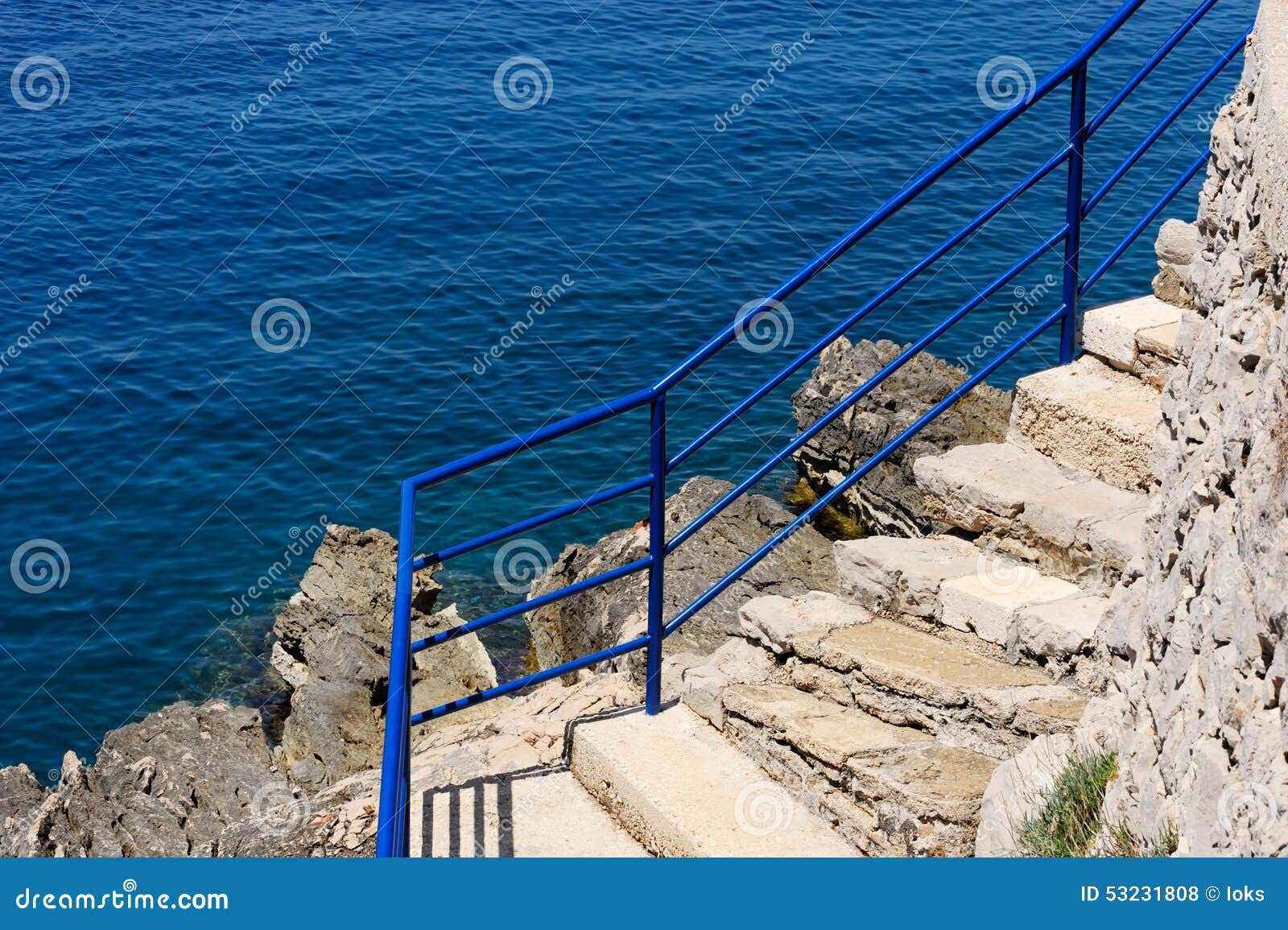 Stairs and Sea stock photo. Image of stairway, step, vacation - 53231808