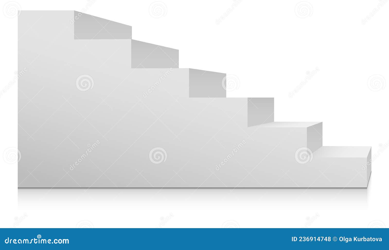 Stairs Side View. Blank White Staircase for Climbing Stock Vector ...