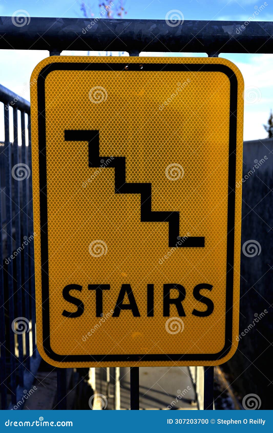Stairs Sign Mind Your Step Be Carefull Stock Photo - Image of sign ...