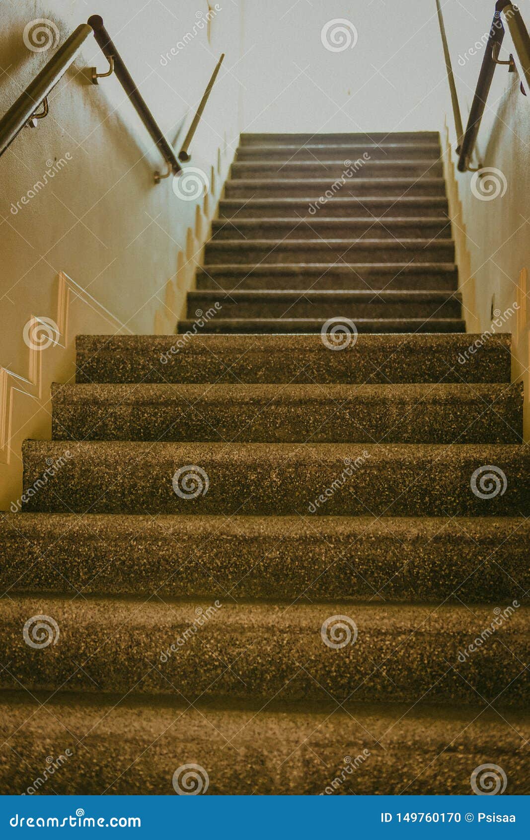 Stairs Stairway Leading Up To Light Stock Photo - Image of stairs ...