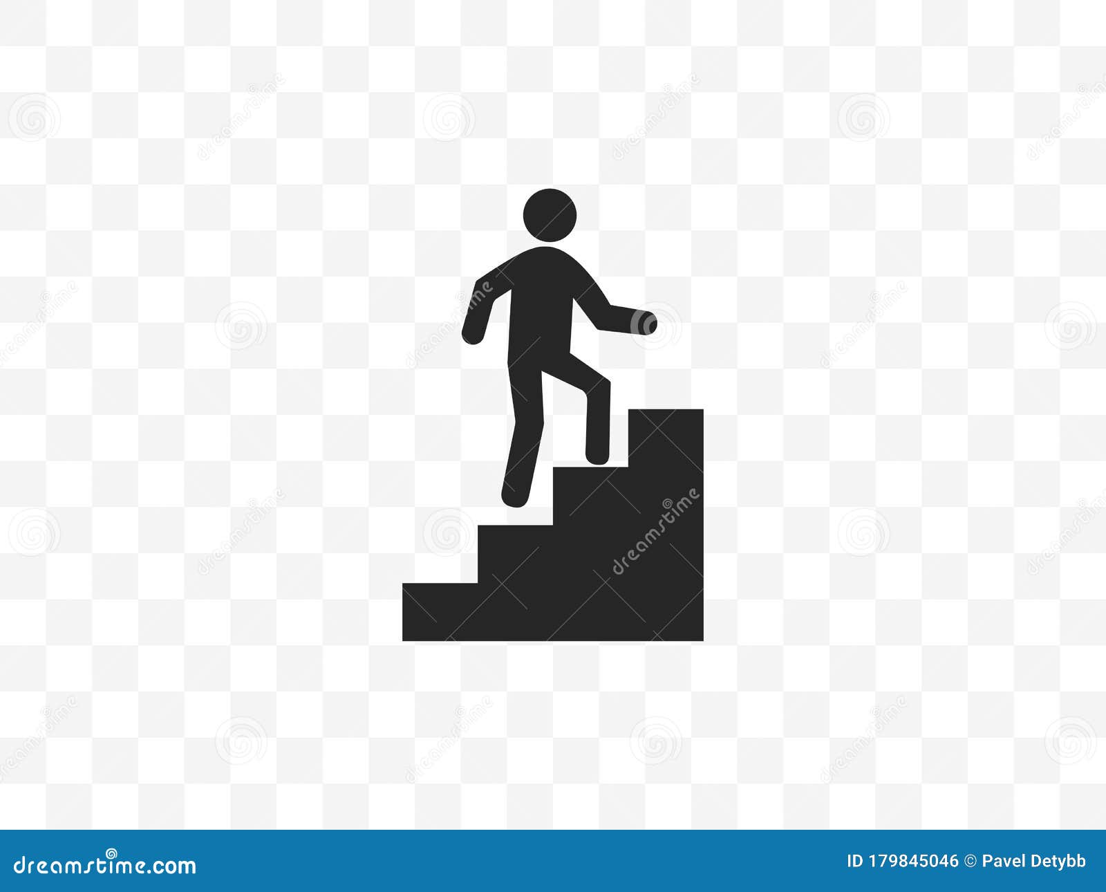 Stairs, Stairwell, Walks Up Icon. Vector Illustration, Flat Design ...