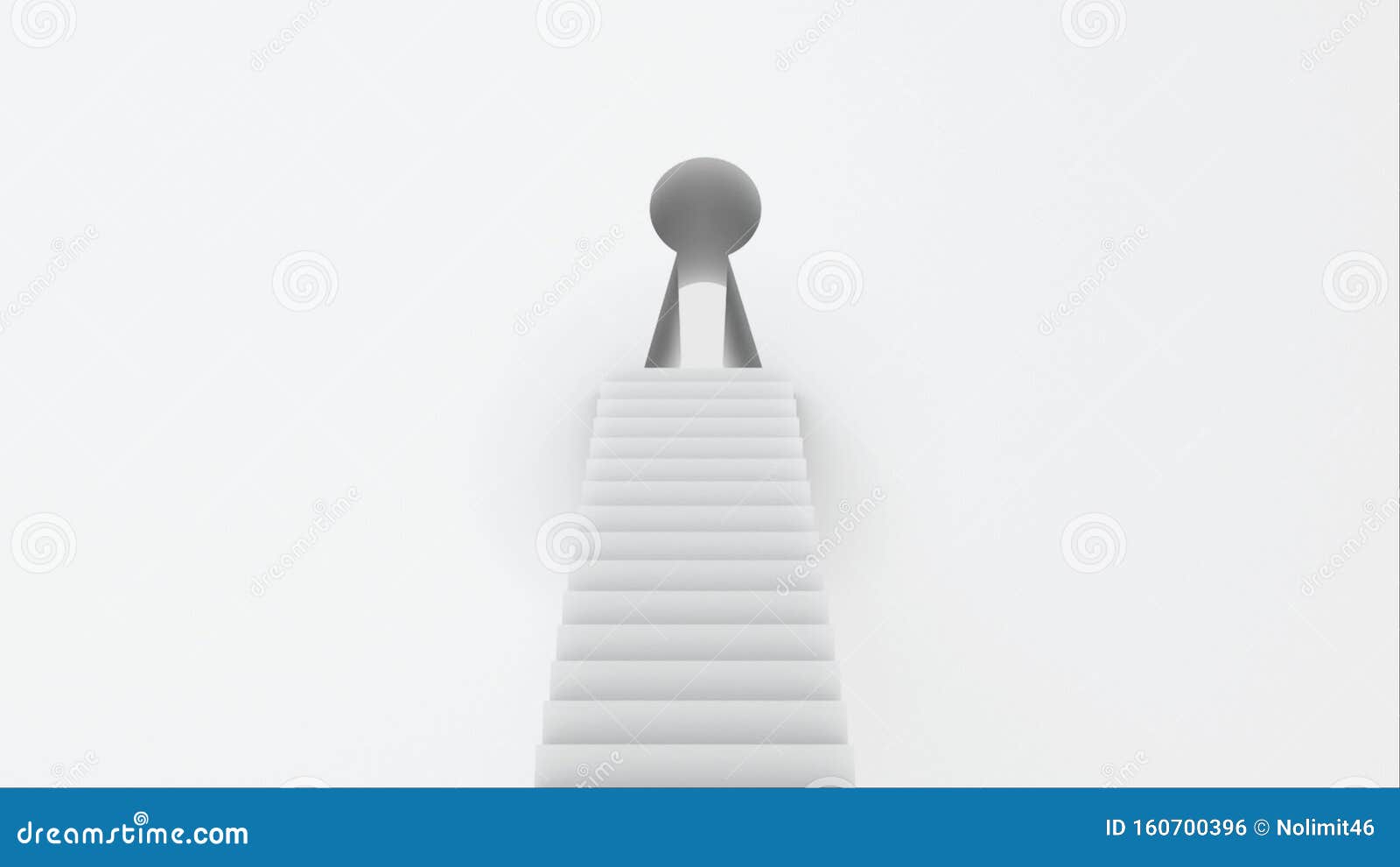 Stairs with Steps Leading To the Keyhole, Computer Graphics Abstract ...