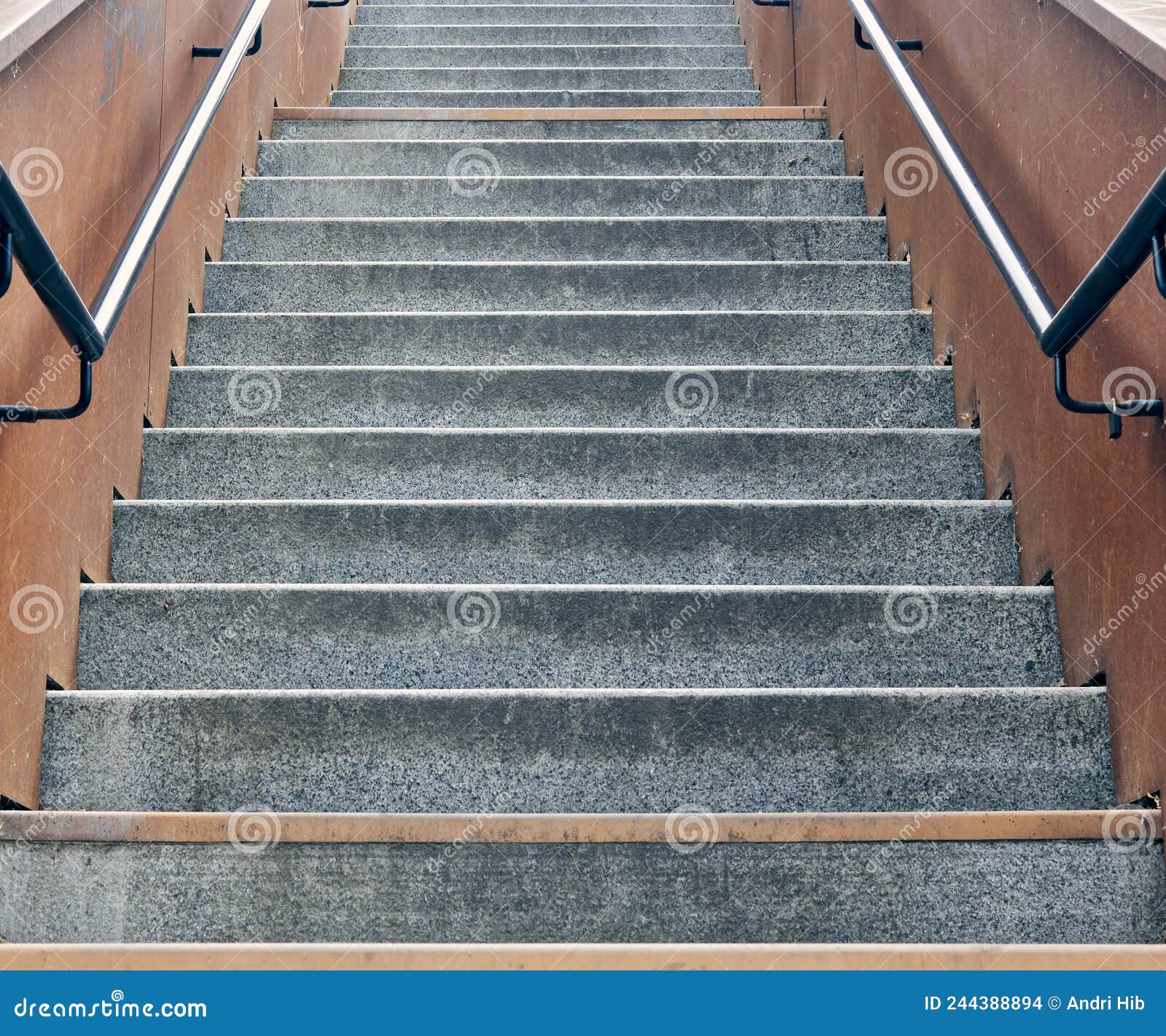 Stairs. Steps up the hill. stock photo. Image of closeup - 244388894