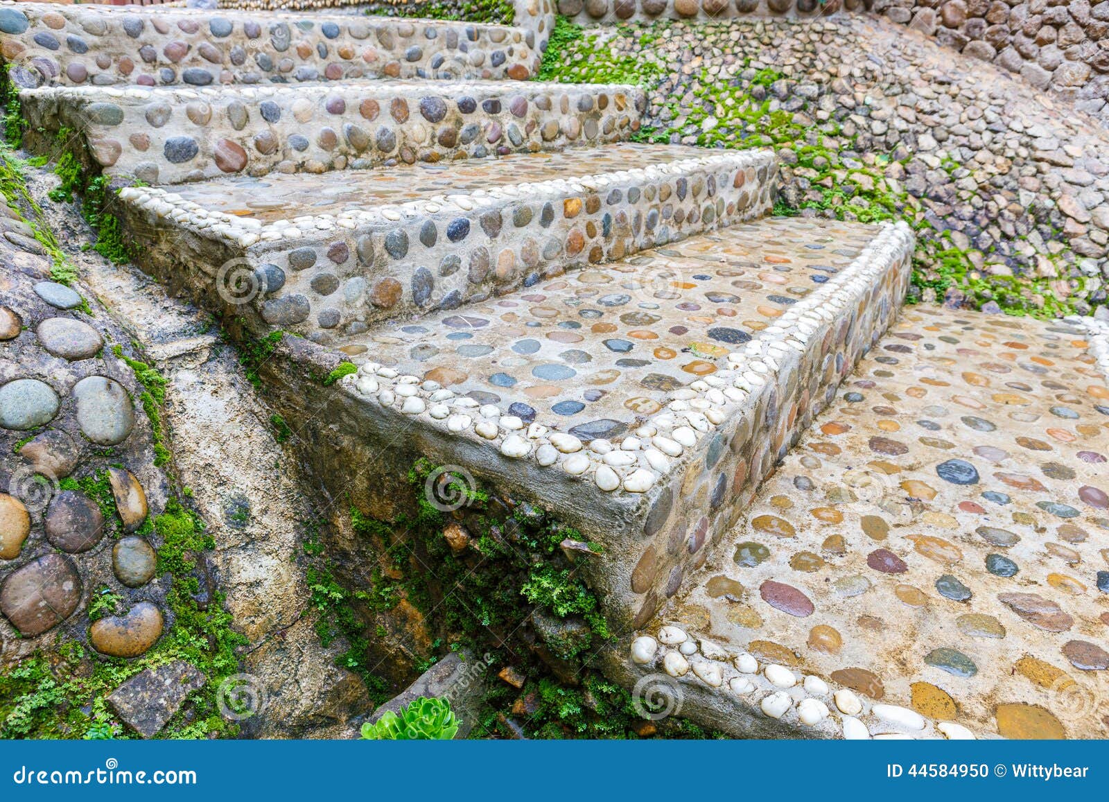 Stairs Stone Path in Garden Stock Photo - Image of staircase, tree ...