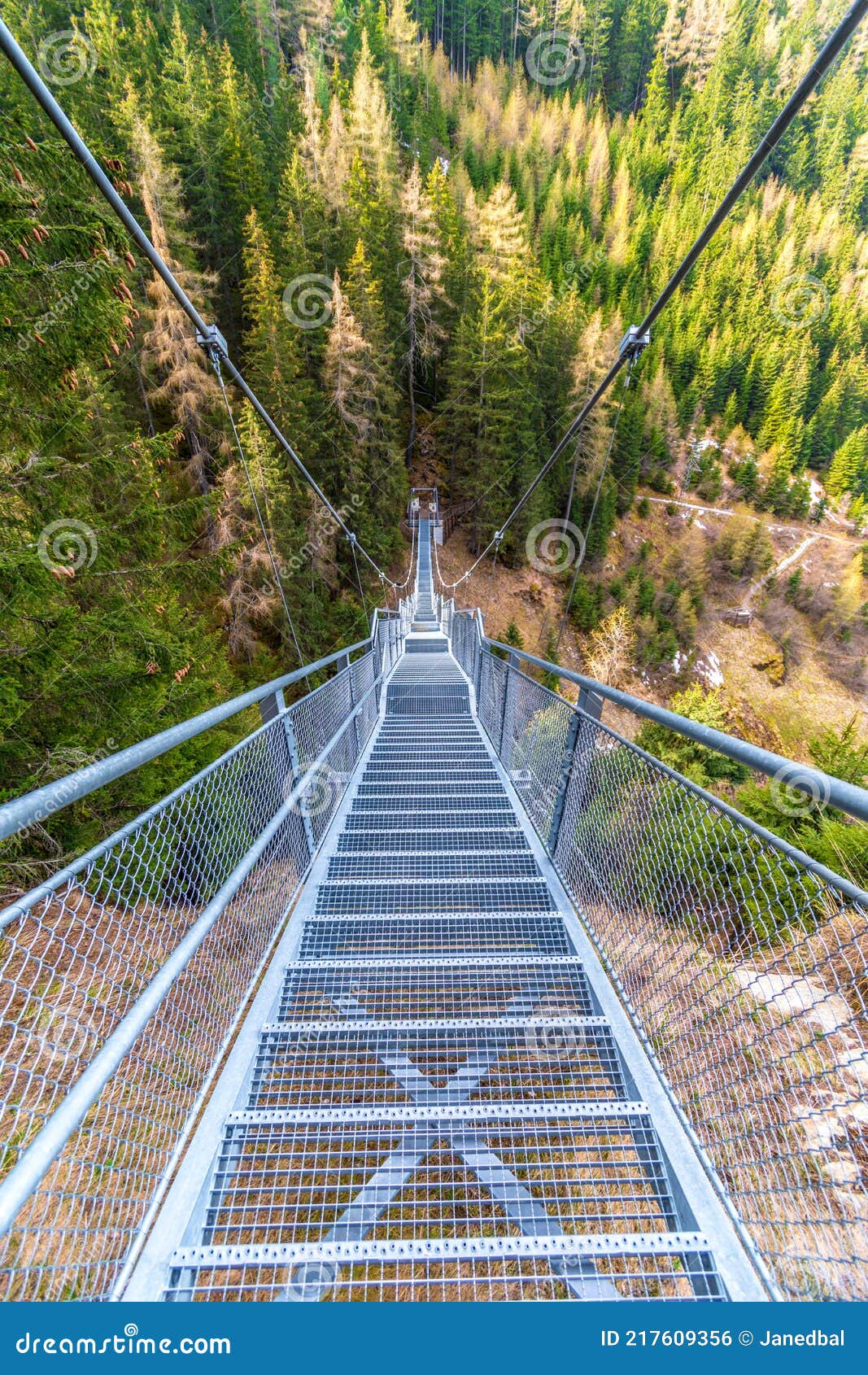 Stairs of Stuibenfall Waterfall, Umhausen, Austria Stock Photo - Image ...
