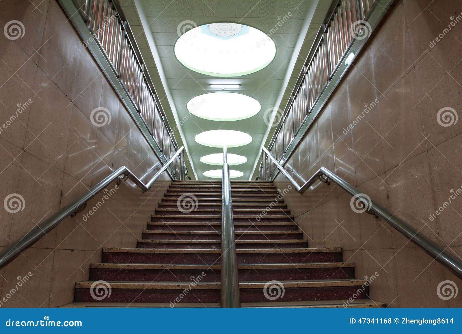 Stairs in subway station stock photo. Image of concrete - 47341168