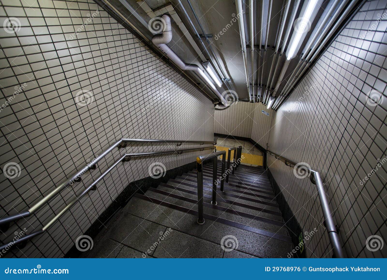Stairs in a subway station stock photo. Image of scene - 29768976
