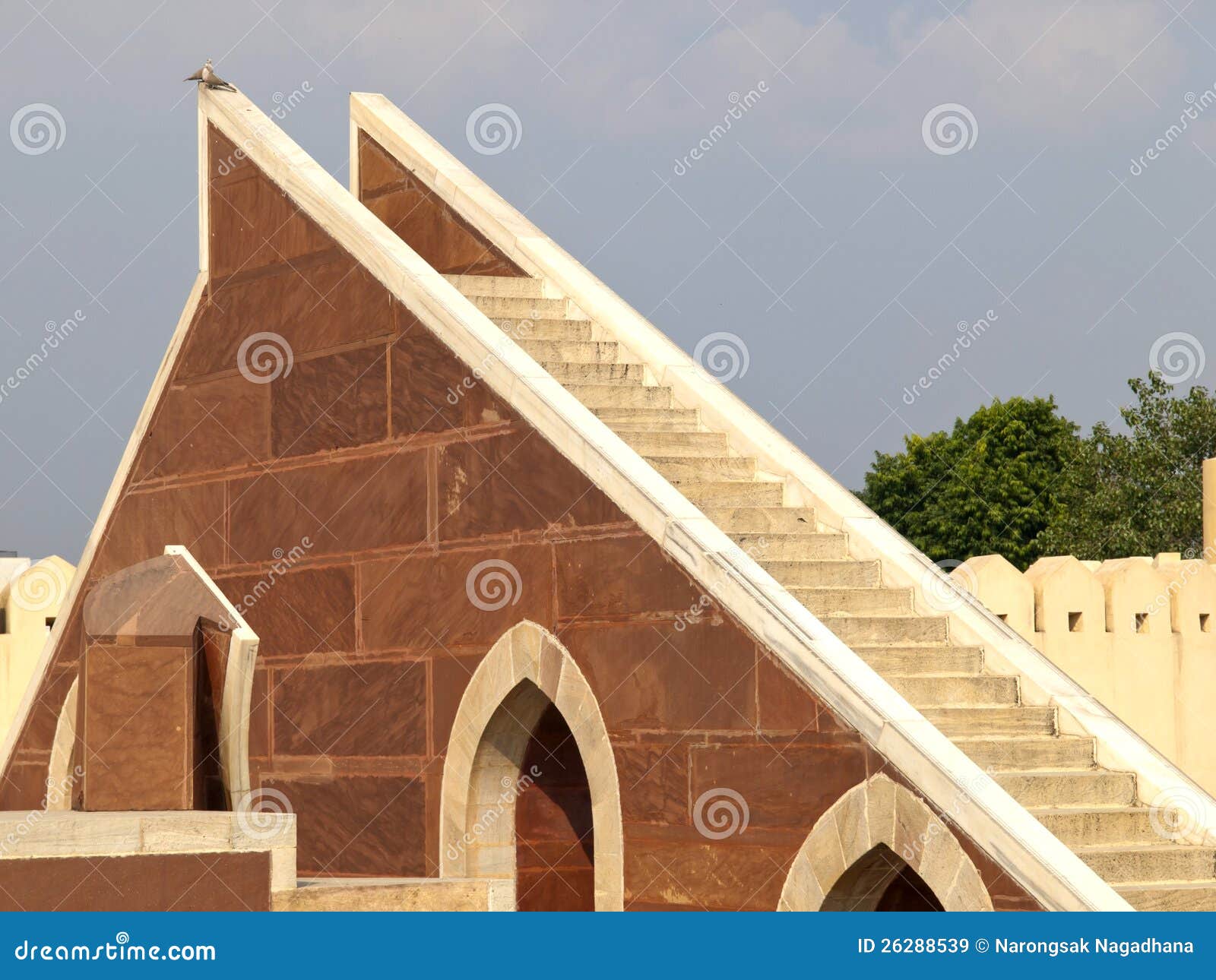 Stairs of Sundials at Jantar Mantar Observatory Stock Image - Image of ...