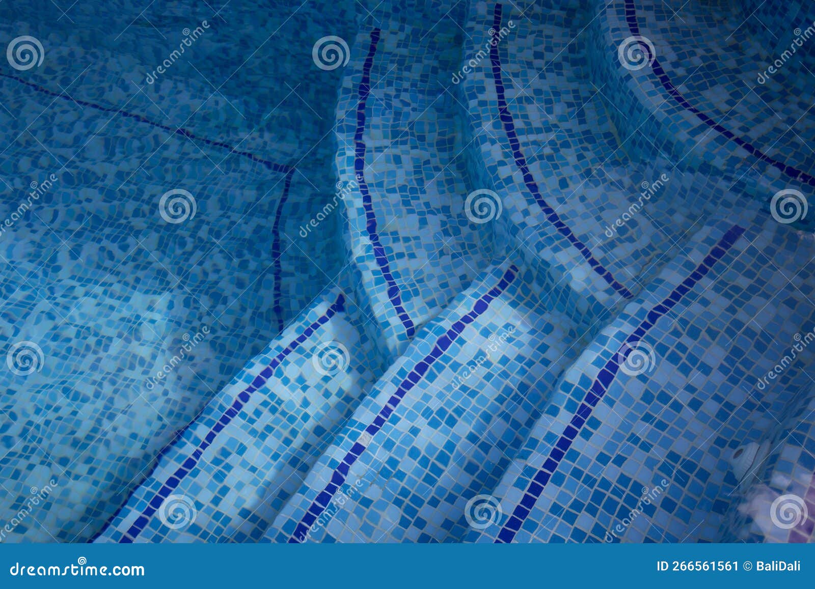 Stairs Of The Swimming Pool Under Water. Design Of The Swimming Pool ...