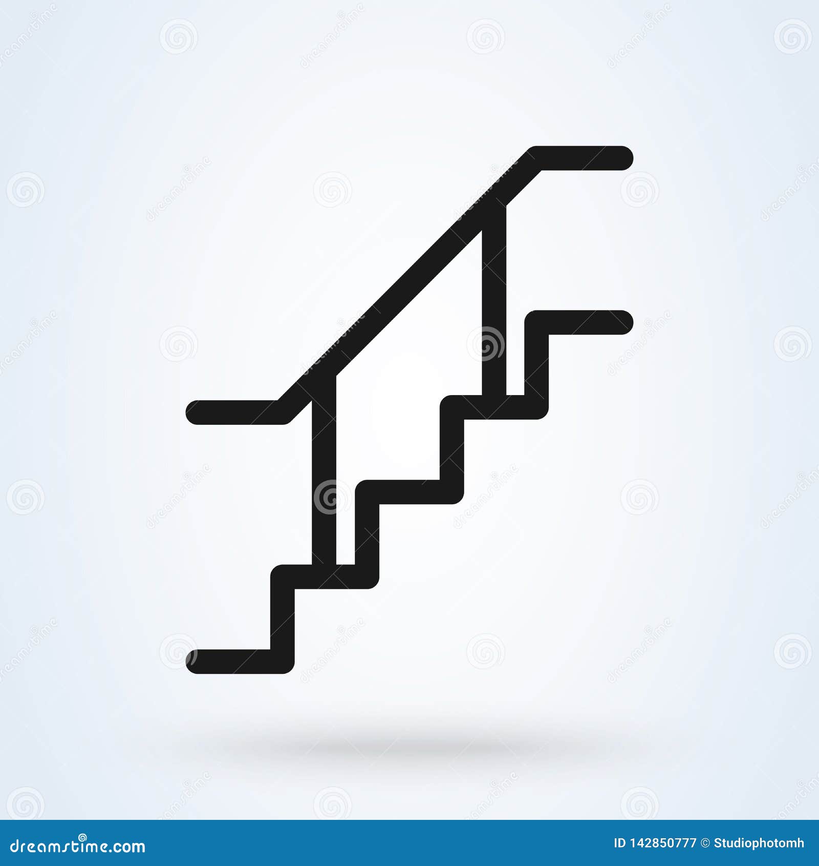 Stairs Symbol Vector Illustration. Flat Vector Web Icon Stock Vector ...