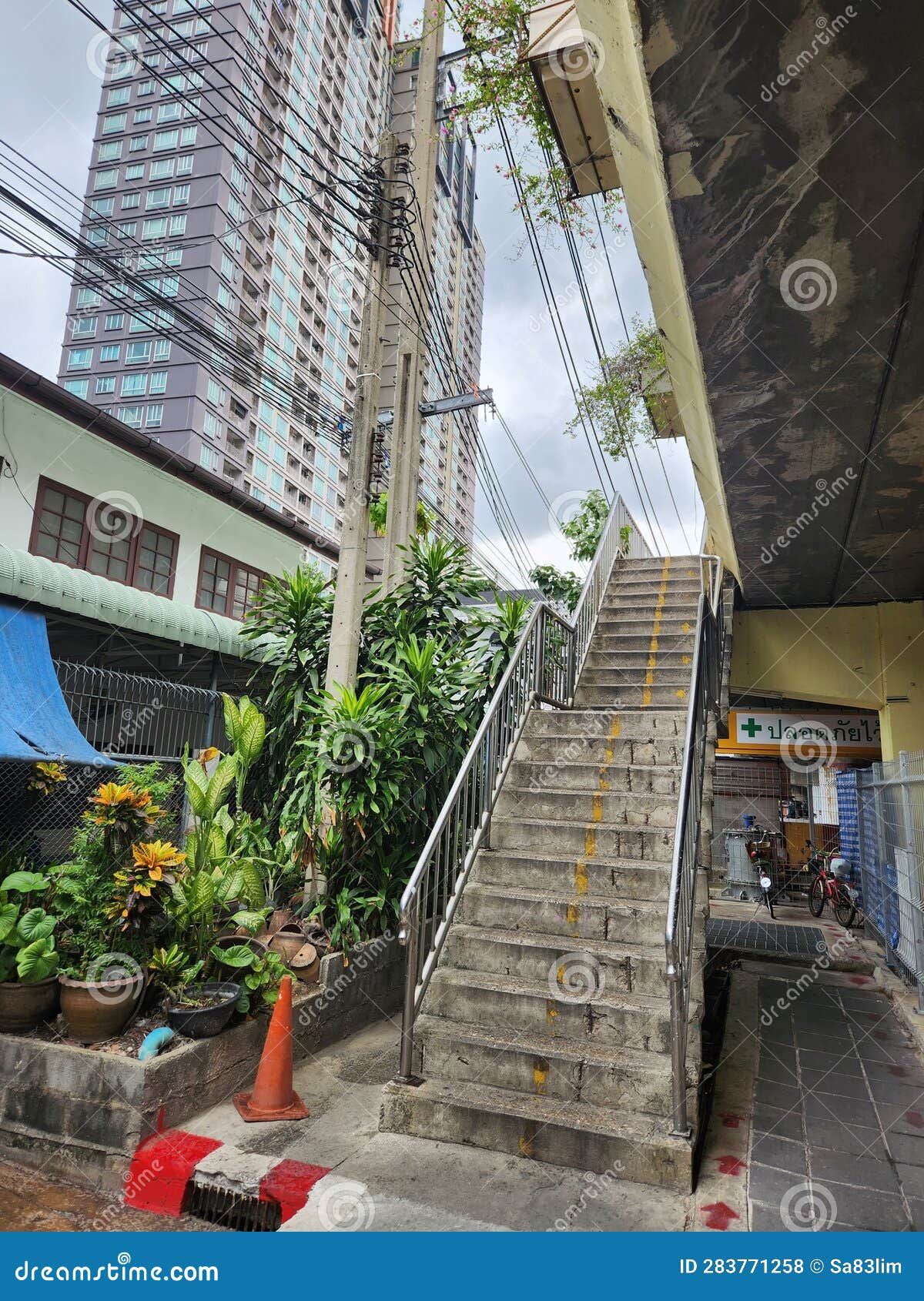 Stairs To the Bridge in Bangkok Editorial Stock Photo - Image of ...
