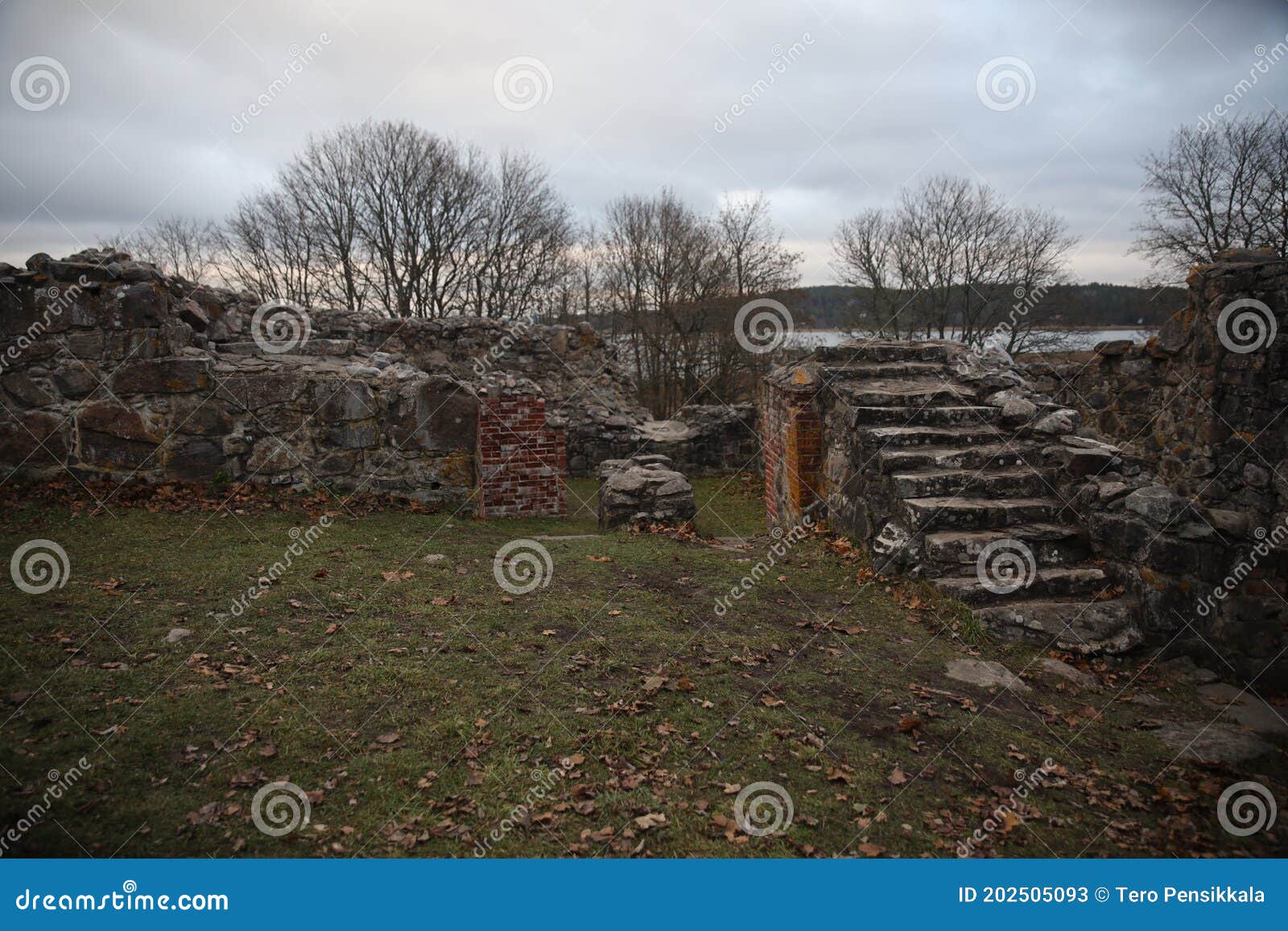 Stairs to the castle ruins stock image. Image of rocky - 202505093