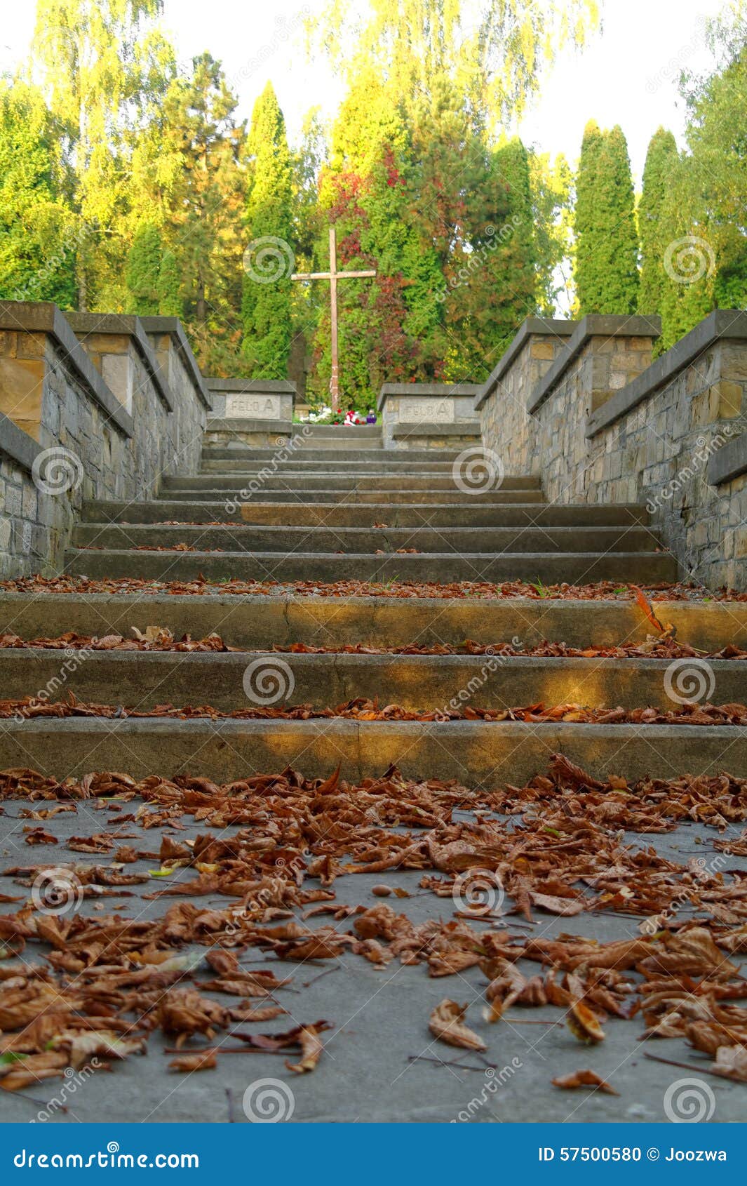 Stairs to the cross stock photo. Image of outdoor, stairs - 57500580