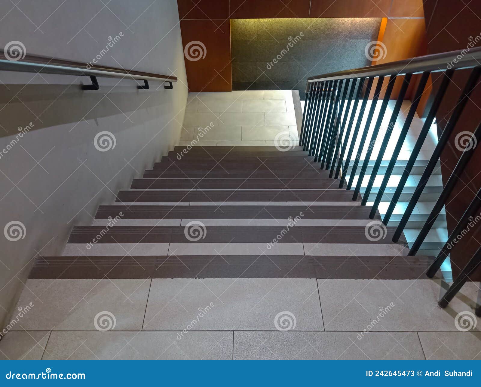 Stairs To Enter and Exit the Mall Stock Image - Image of wall, enter ...