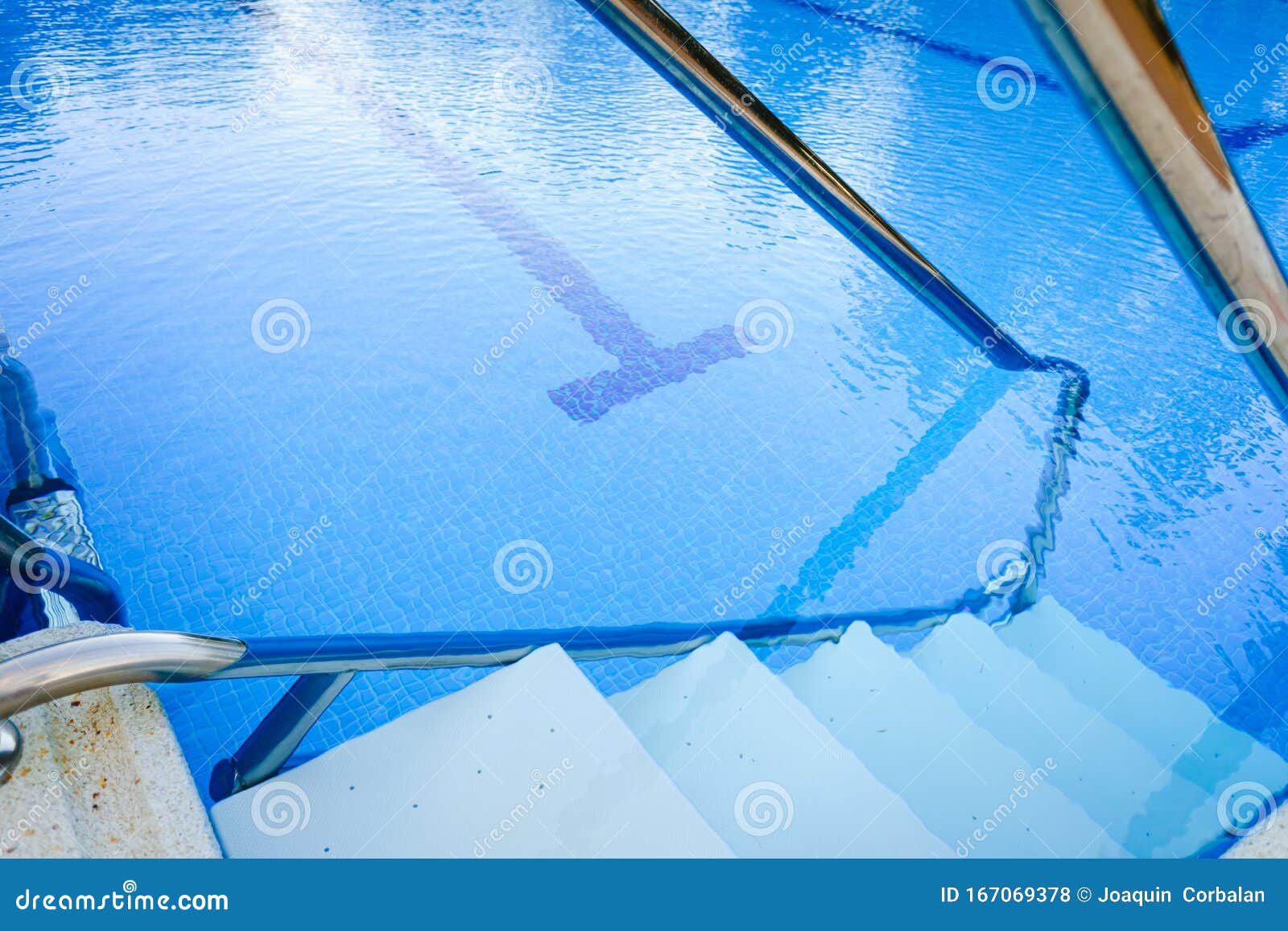 Stairs To Enter and Exit a Pool Stock Photo - Image of concept ...