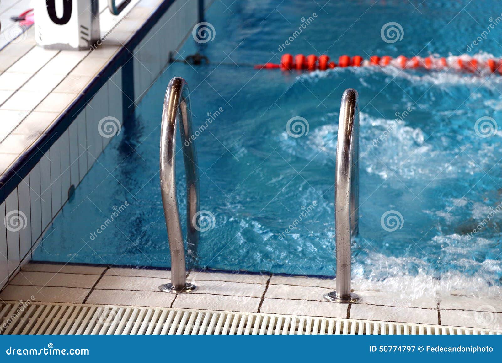 Stairs To Exit from the Olympic Swimming Pool Stock Image - Image of ...