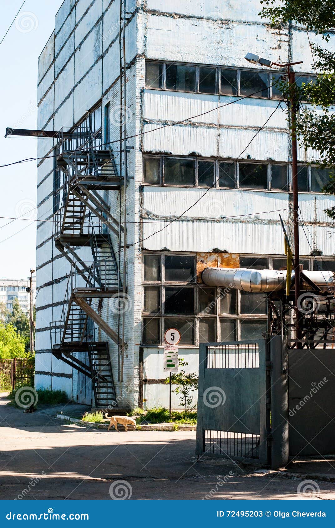 Stairs to the factory stock image. Image of dark, climb - 72495203