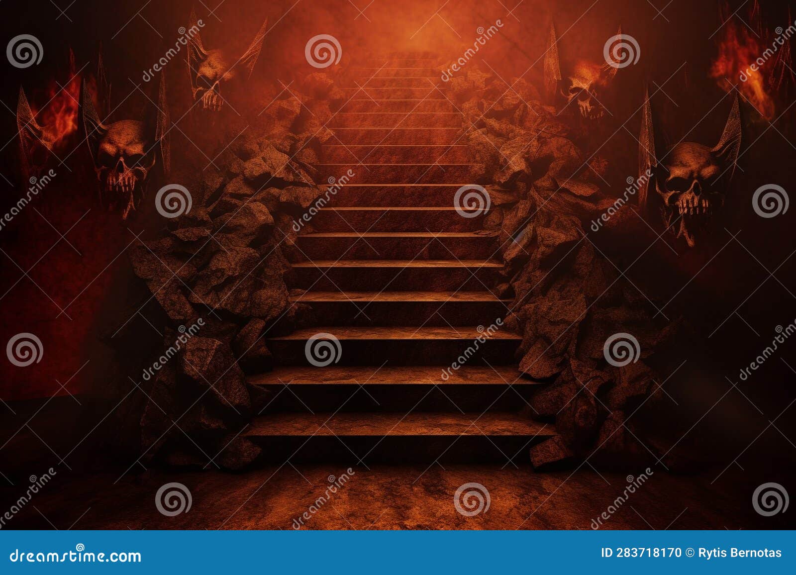 Stairs To Hell Visualization. Generative AI Stock Illustration ...