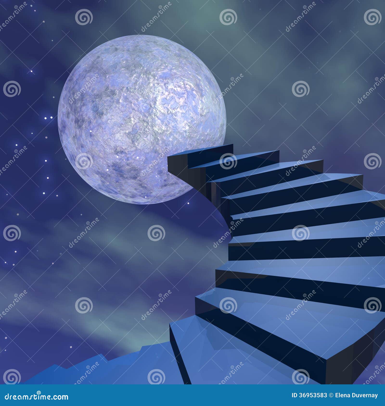 Stairs To Moon 3d Render Stock Illustrations – 4 Stairs To Moon 3d ...