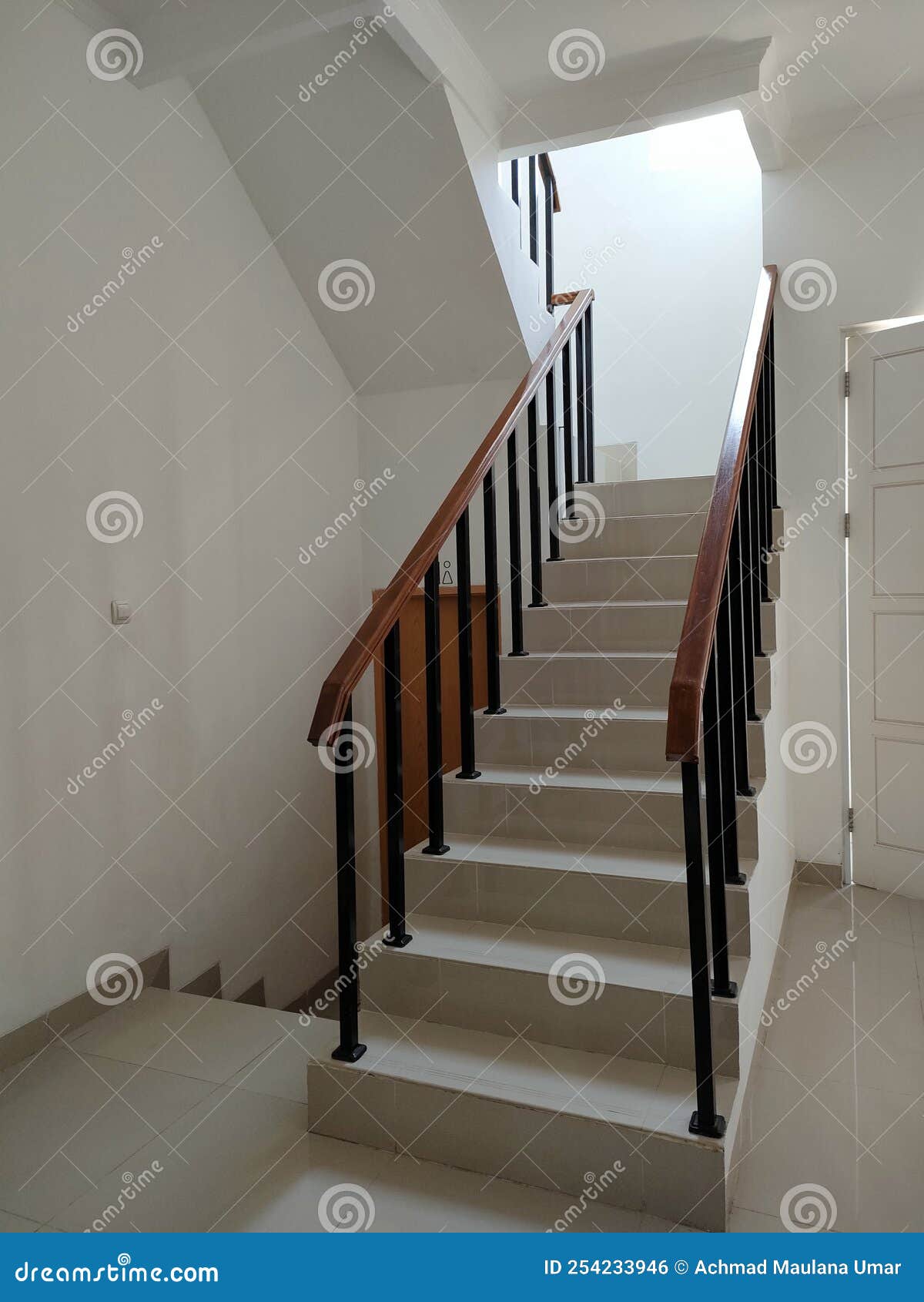 Stairs To the Next Floor in a Multi-story House Stock Photo - Image of ...