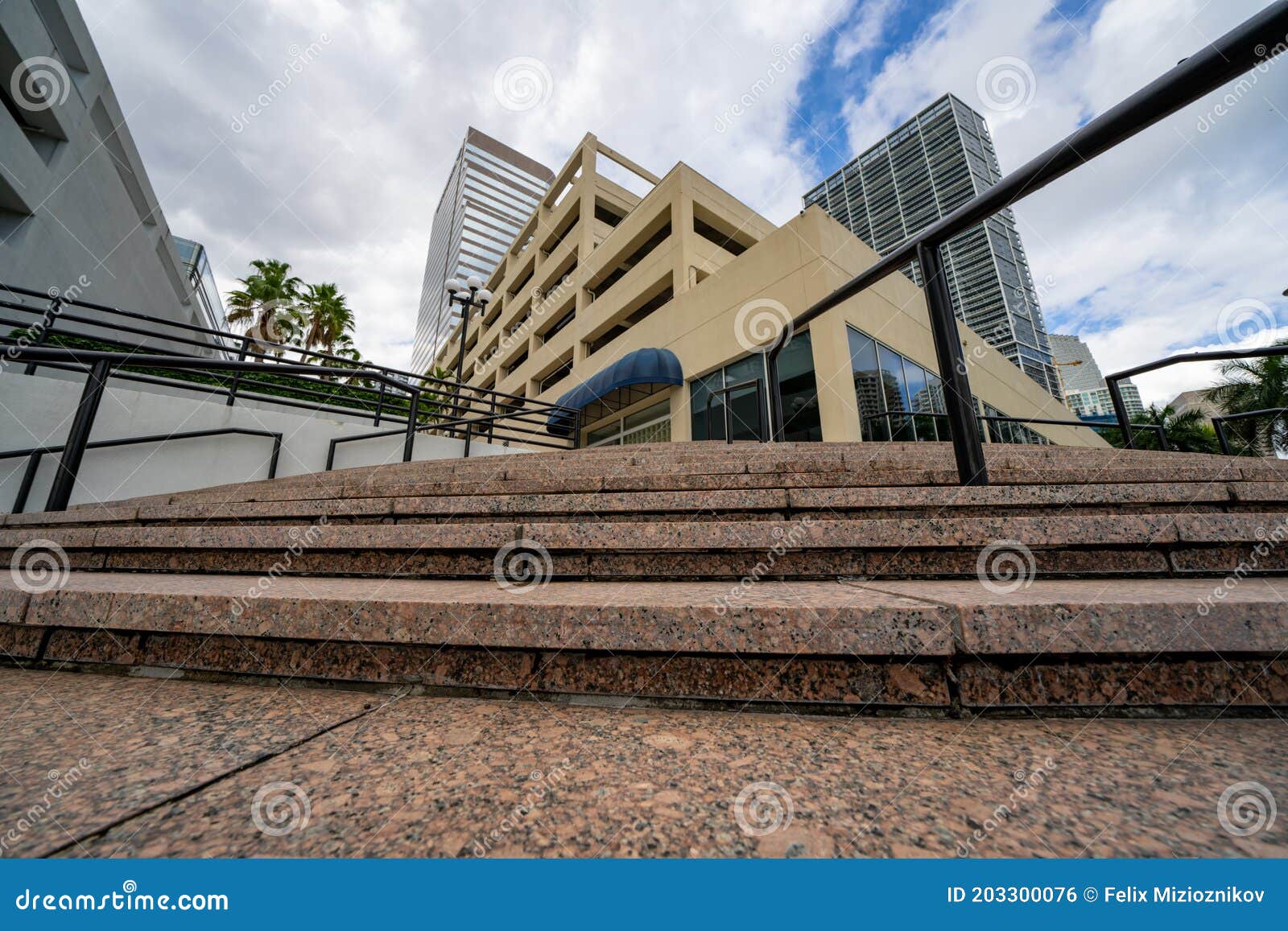 Stairs To an Office Building Stock Photo - Image of street, railing ...