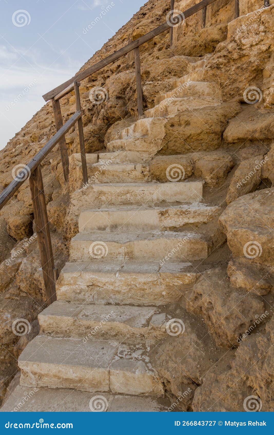 Stairs To the Red Pyramid in Dahshur, Egy Stock Image - Image of famous ...