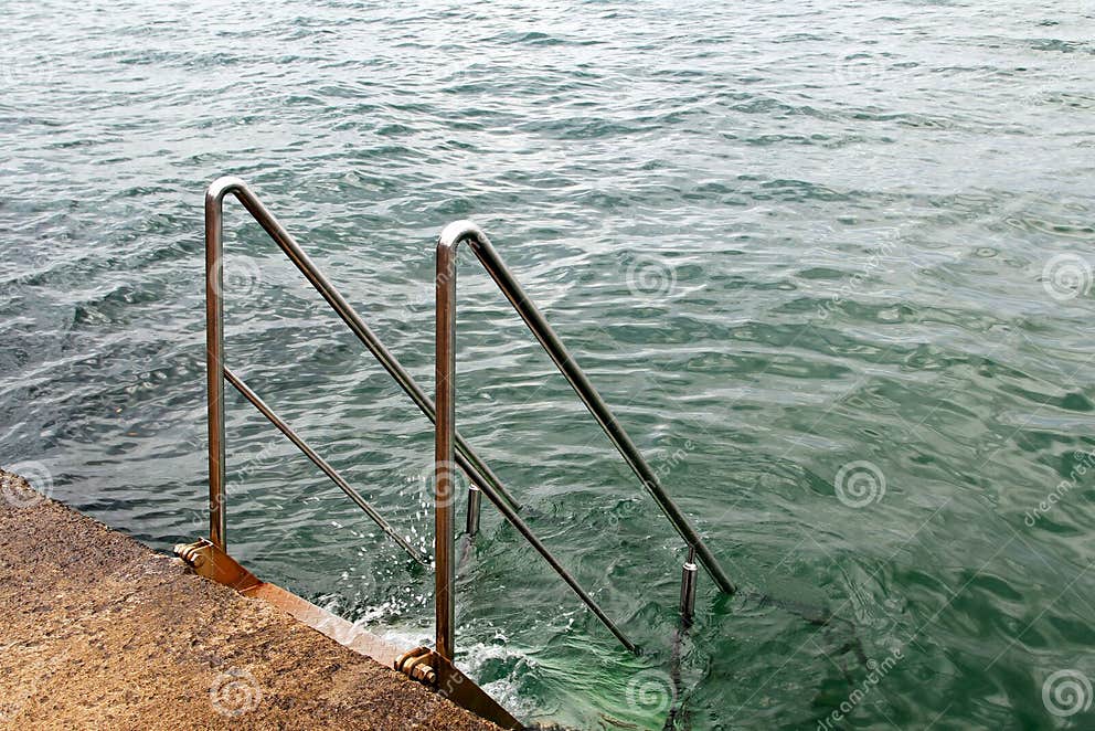 Stairs to sea stock image. Image of adriatic, steps, handrail - 20904313