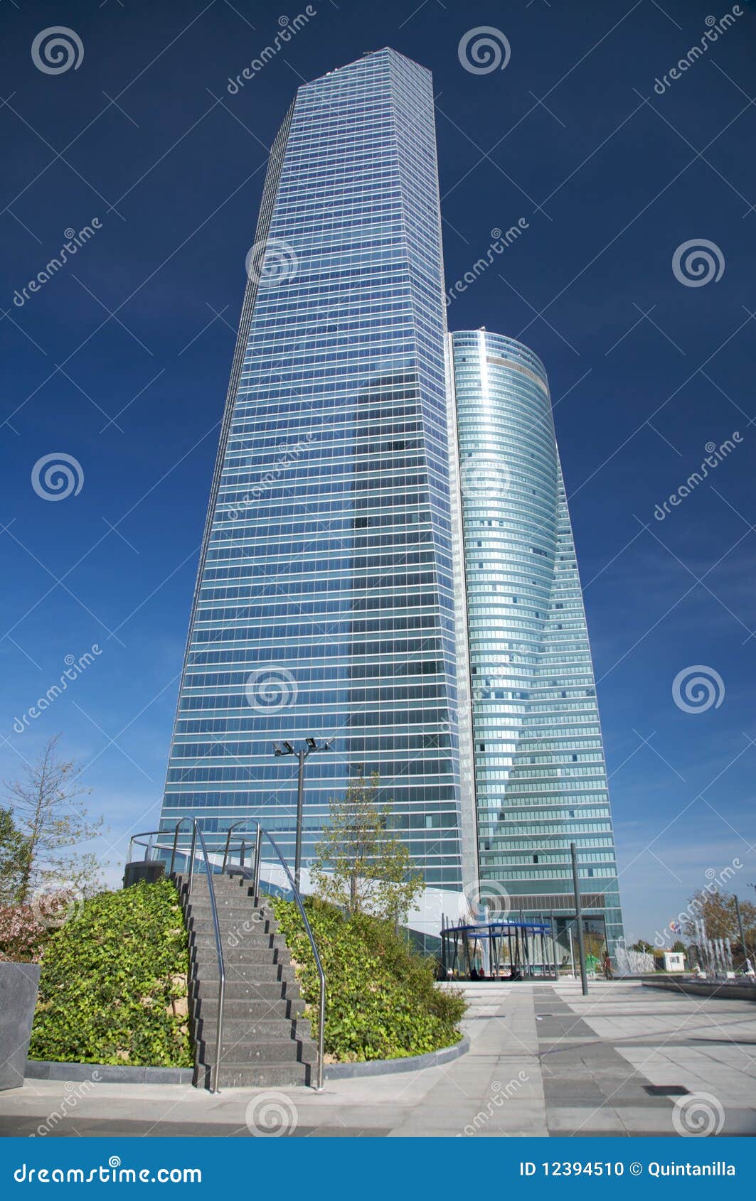 Stairs to skyscraper stock photo. Image of skyline, window - 12394510