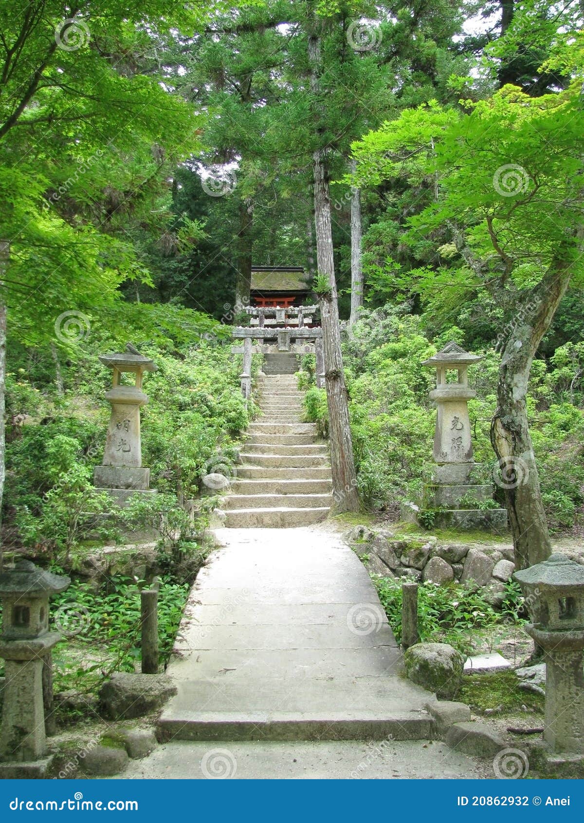 Stairs To a Traditional Japanese Shrine Stock Photo - Image of japan ...