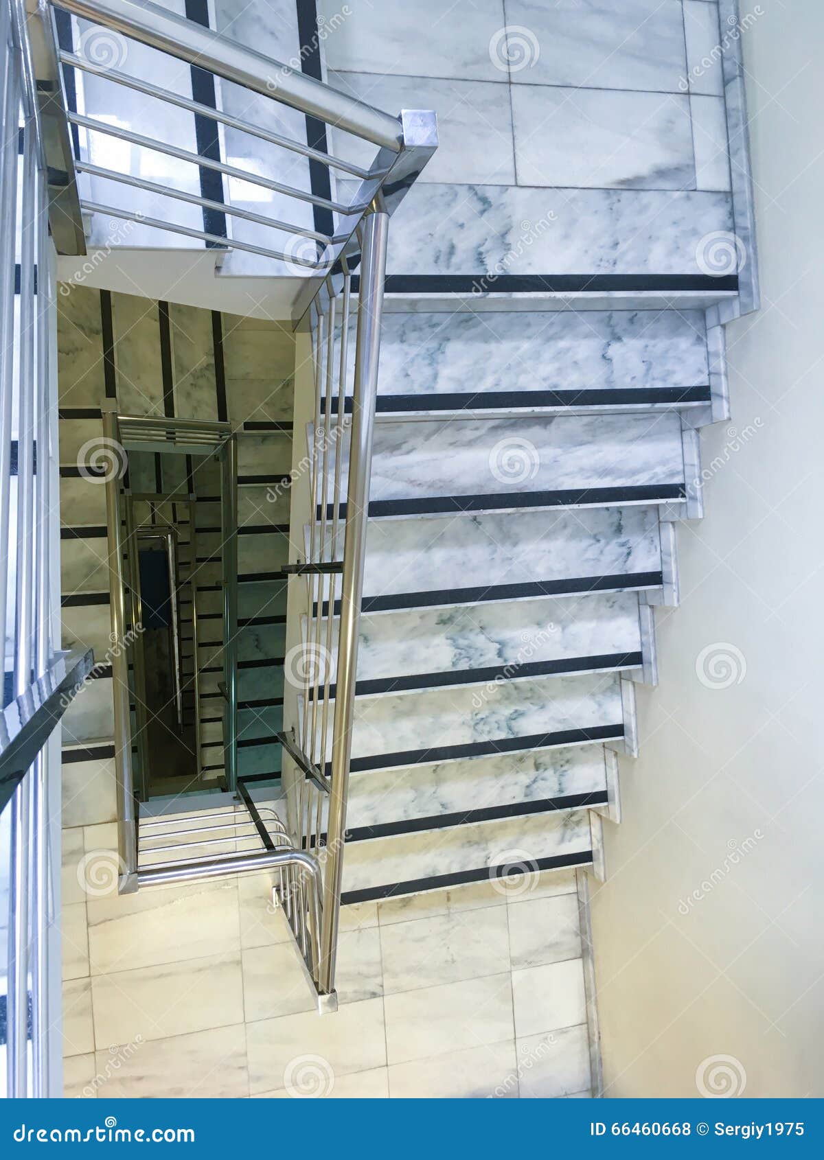 Stairs, Top View, Perspective Stock Photo - Image of metal, perspective ...