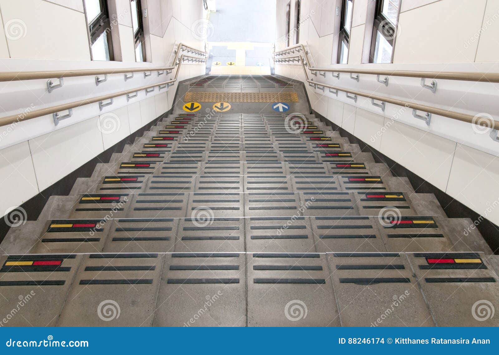 Stairs in train station. stock photo. Image of business - 88246174