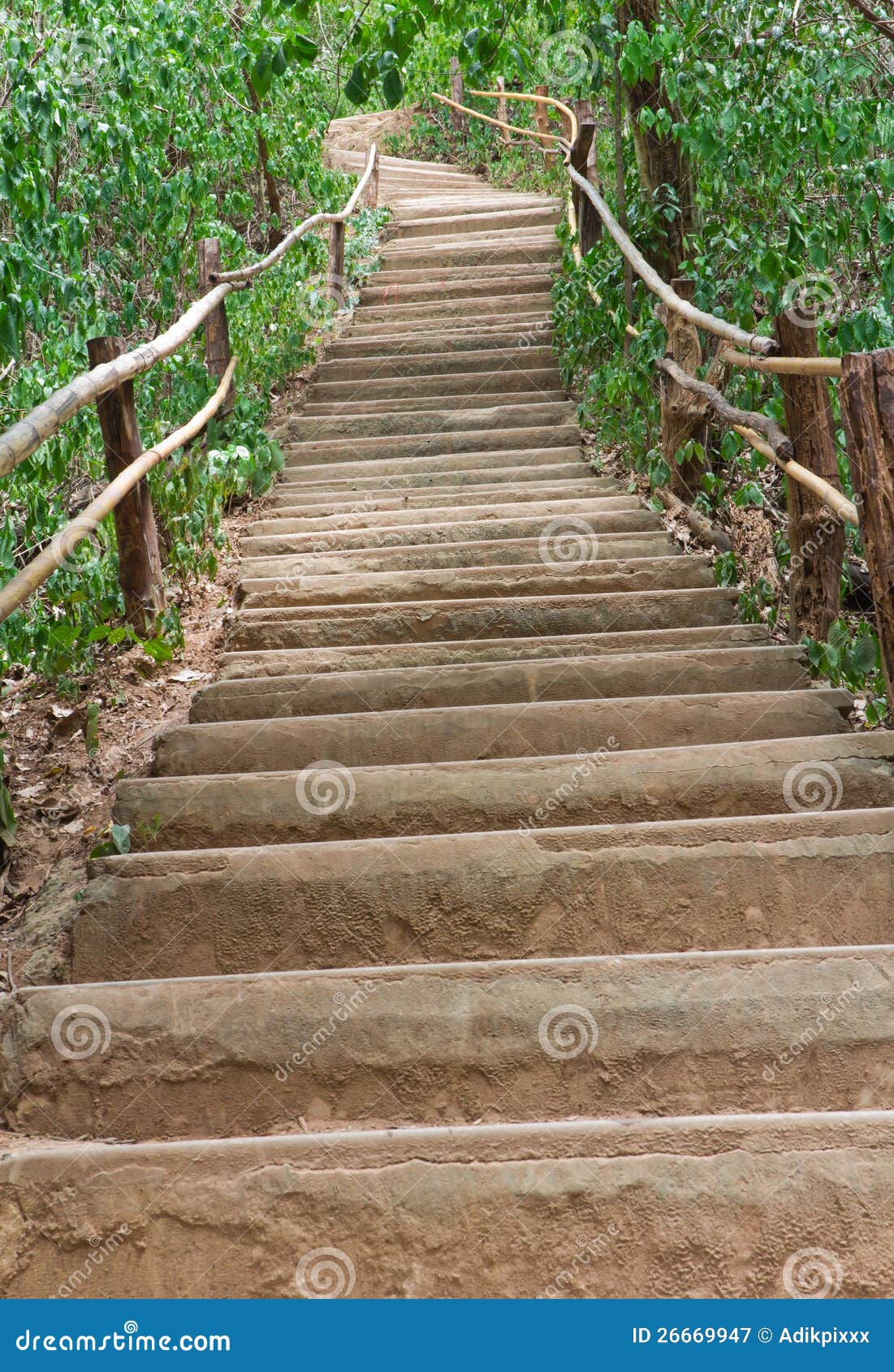 Stairs up the hill. stock image. Image of outdoor, hill - 26669947