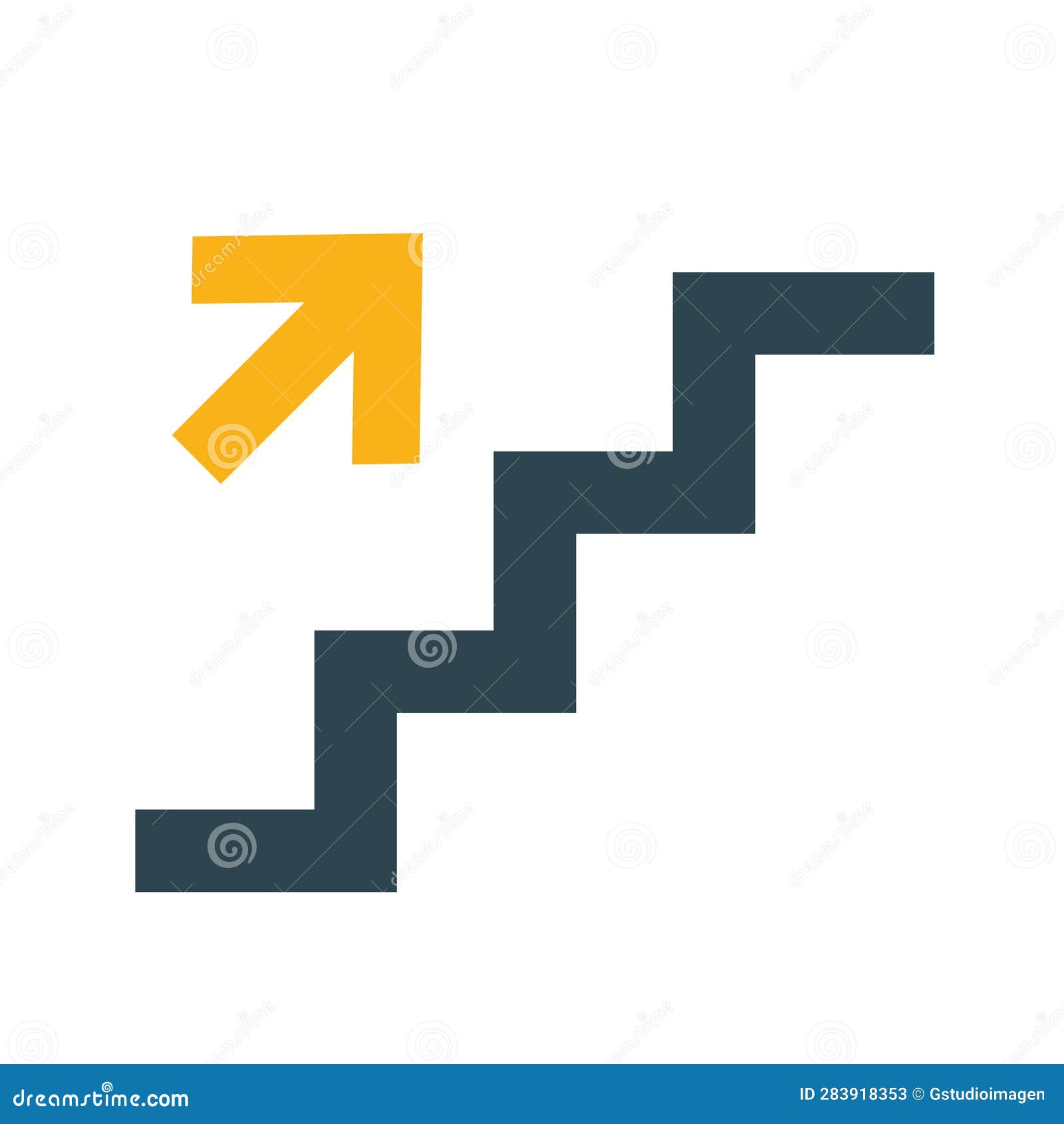 Stairs Up Signal Infographic Stock Vector - Illustration of outline ...