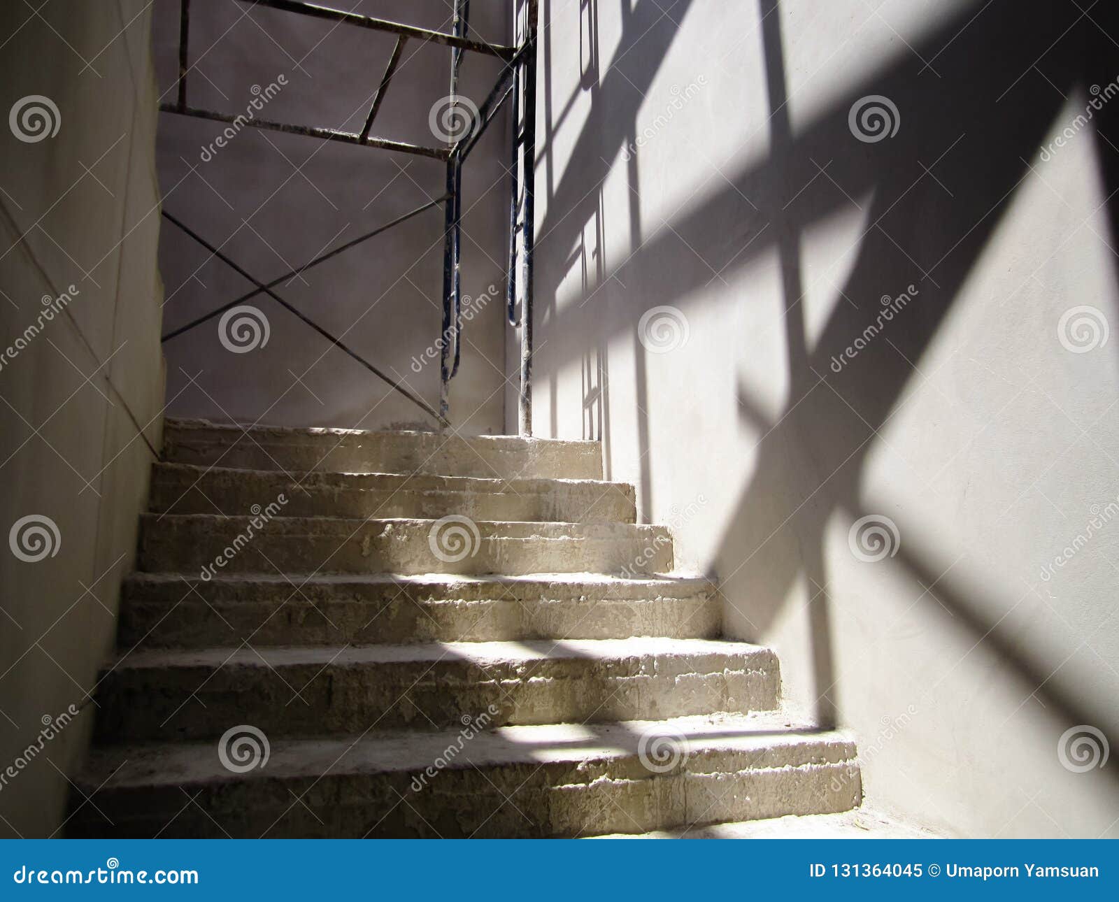 Stairs for Walk Up in House Under Construction. Stock Image - Image of ...