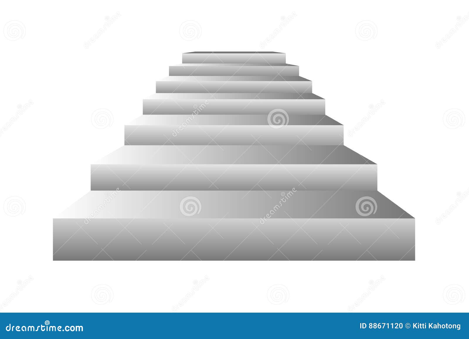 Stairs on White Background , Stock Illustration - Illustration of ...