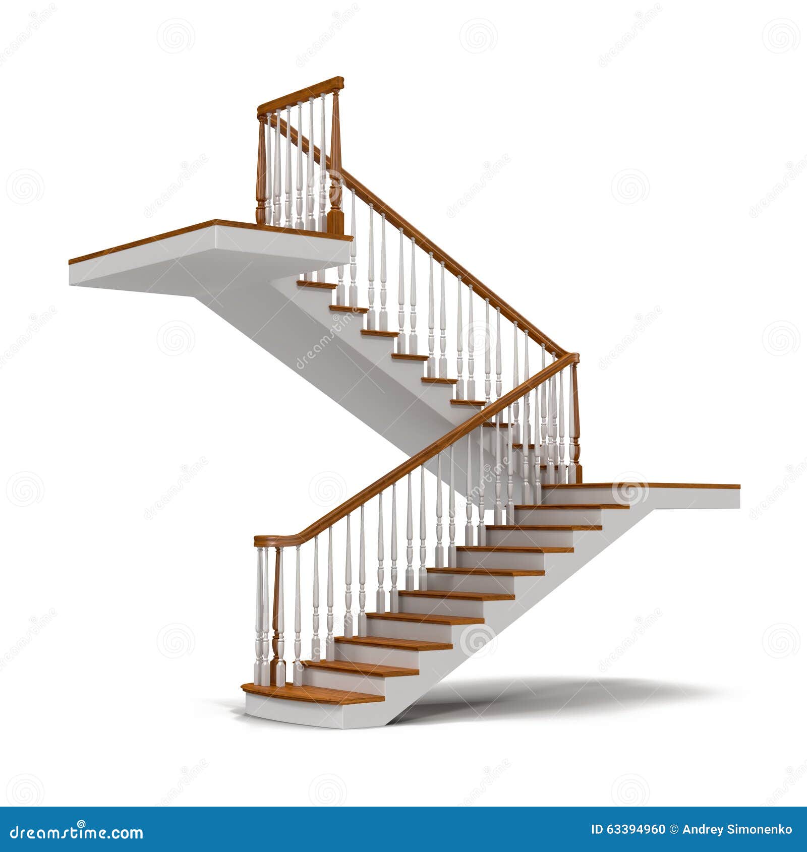 Stairs on White Background stock illustration. Illustration of isolated ...