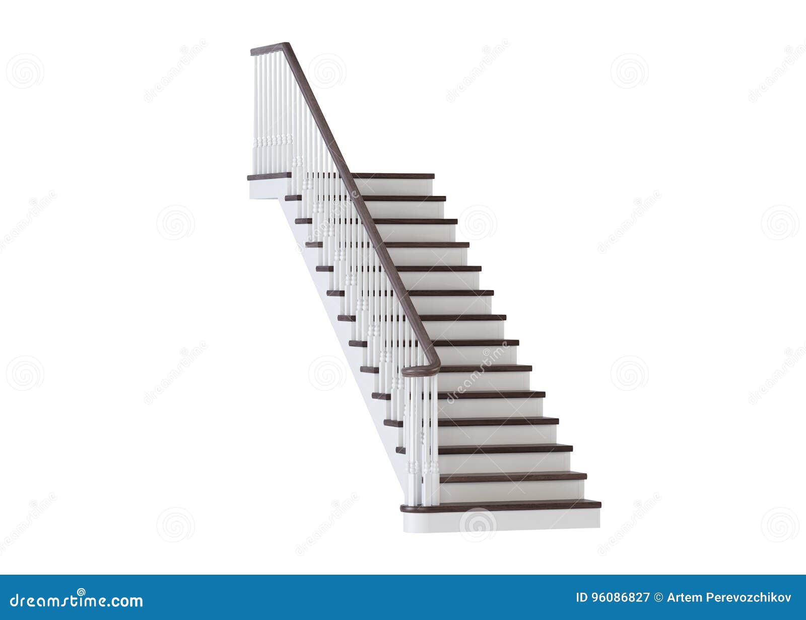 Stairs on White Background. Stock Illustration - Illustration of high ...