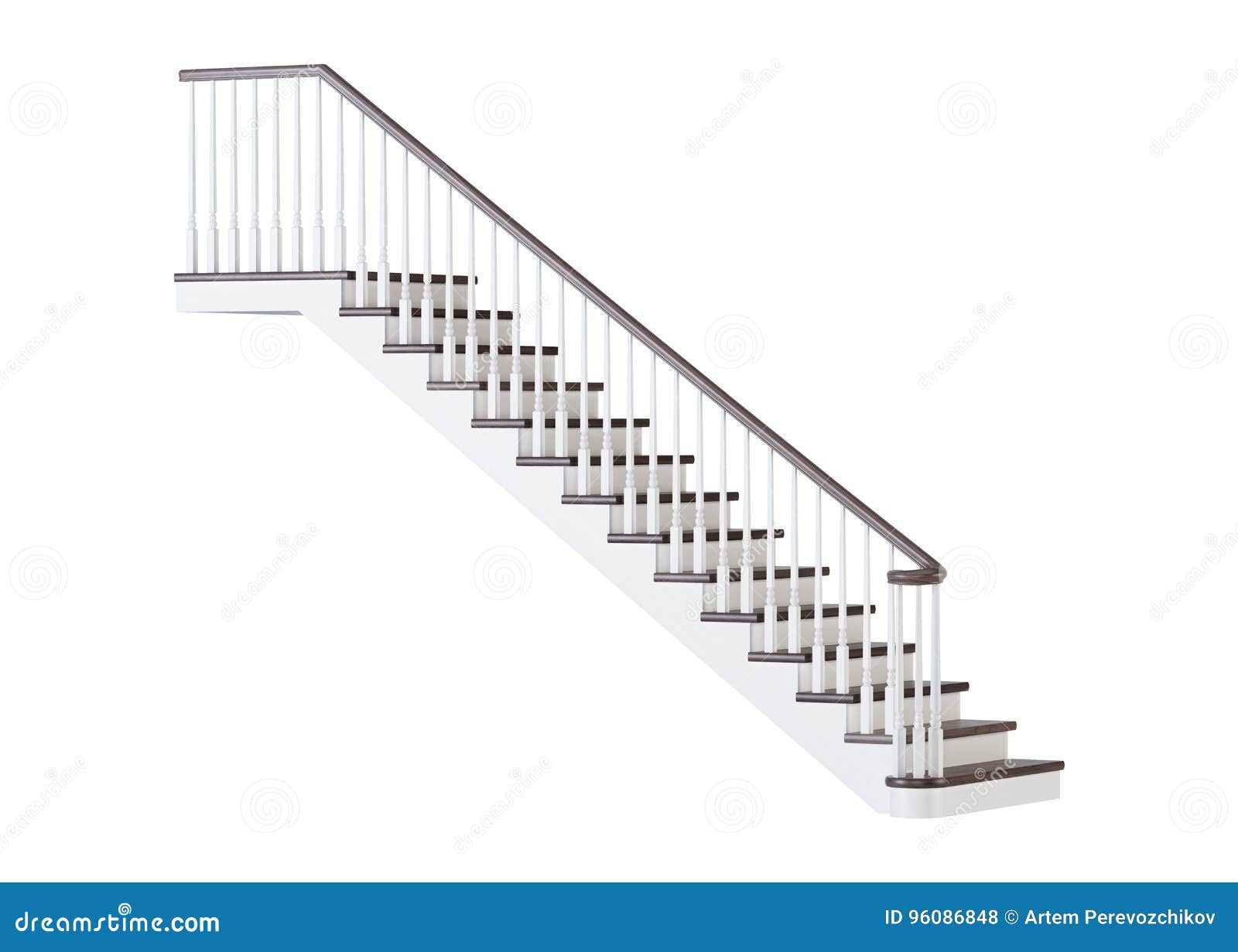 Stairs on White Background. Stock Illustration - Illustration of ...
